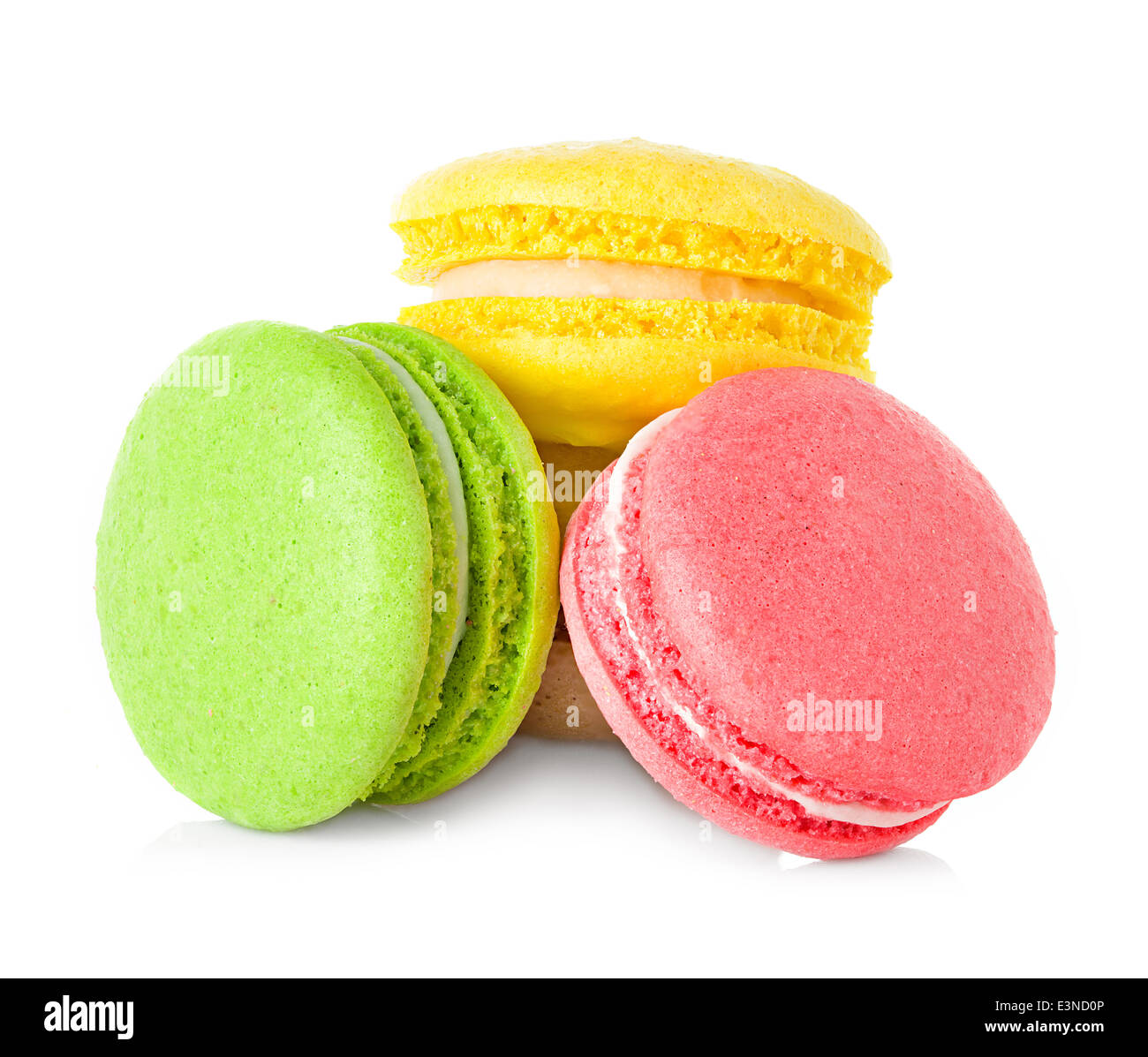 macaroons dessert close-up isolated on white background Stock Photo - Alamy