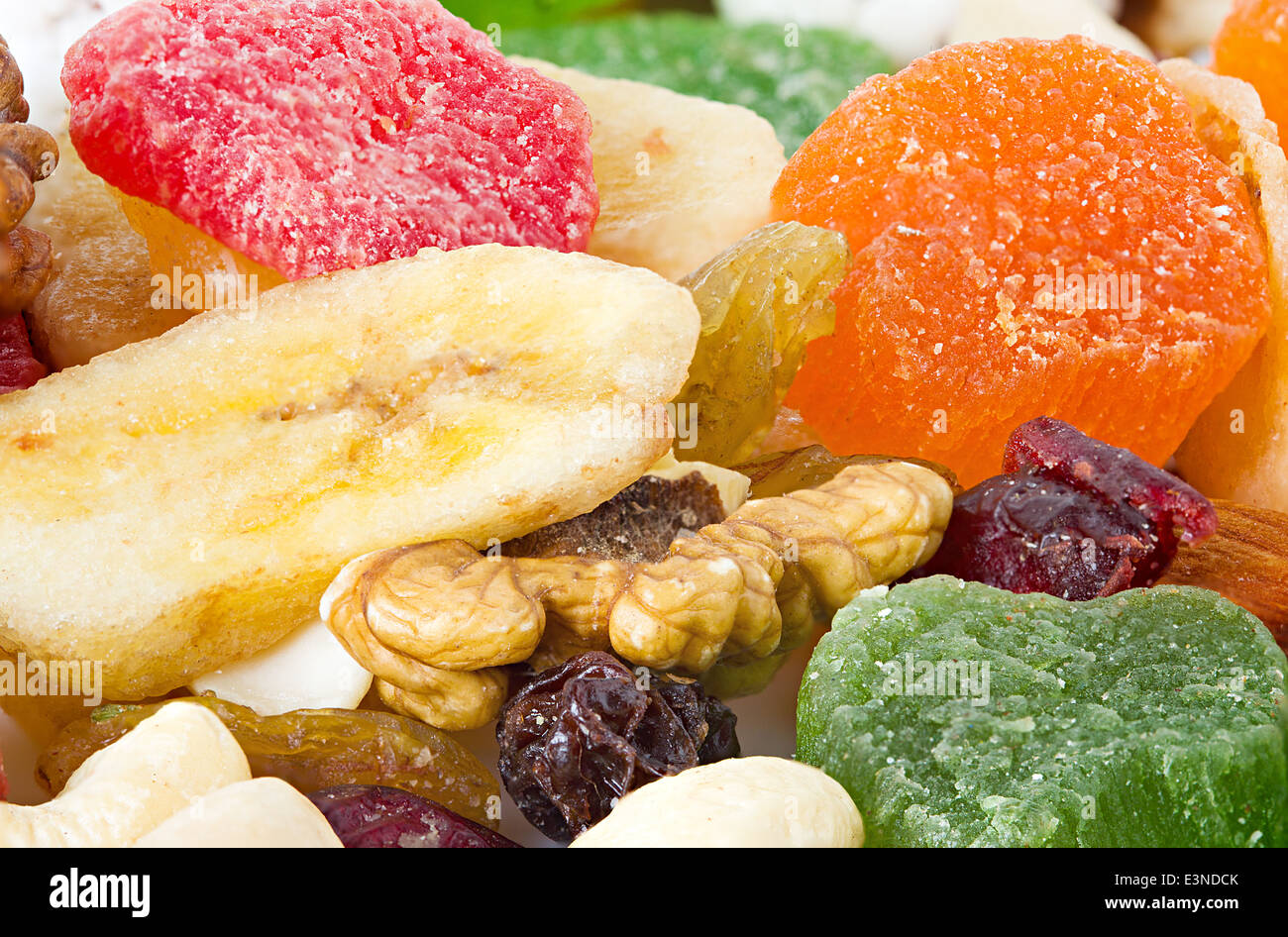 Dried fruits. Background Stock Photo - Alamy