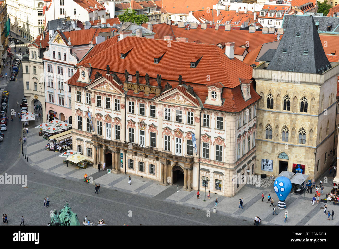 Panoramic view of the Old Town Square from the Astronomical Tower ...