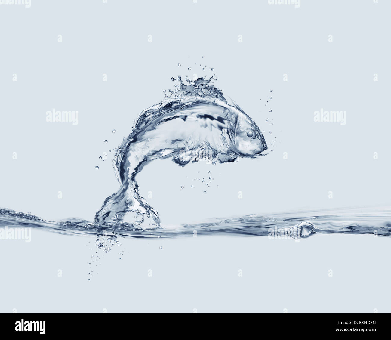 Blue Water Jumping Fish Stock Photo - Alamy