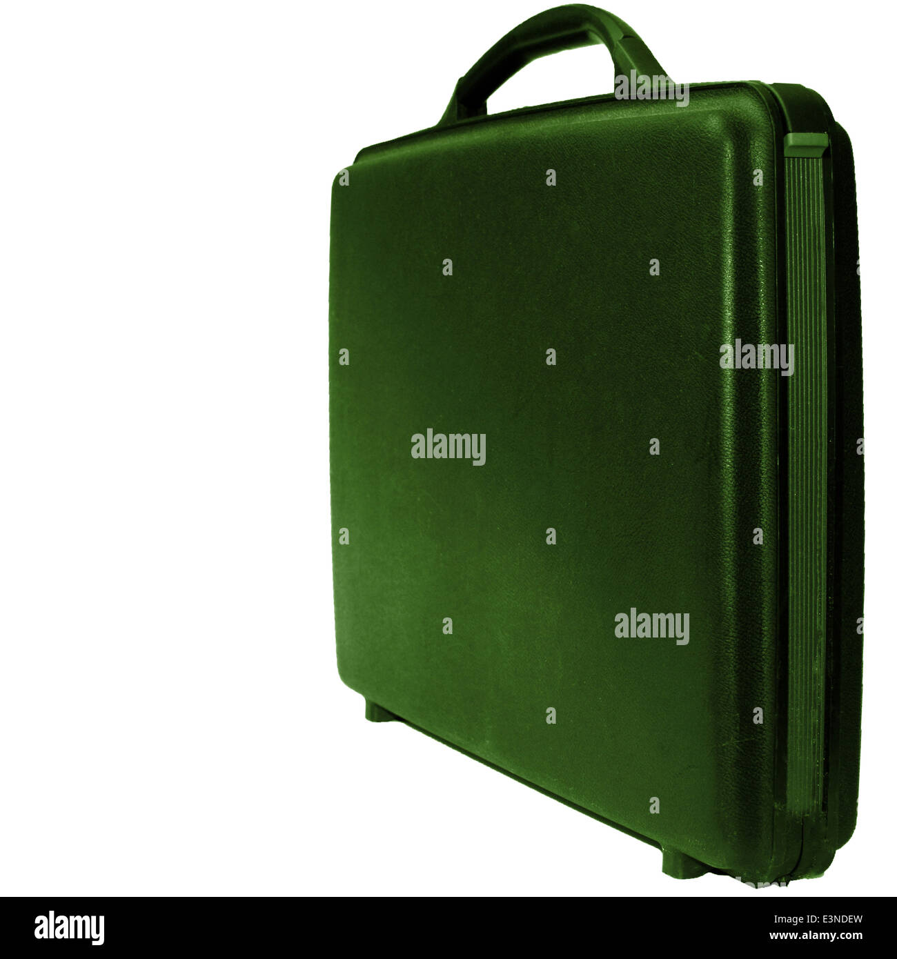 Green business case on a white background Stock Photo - Alamy