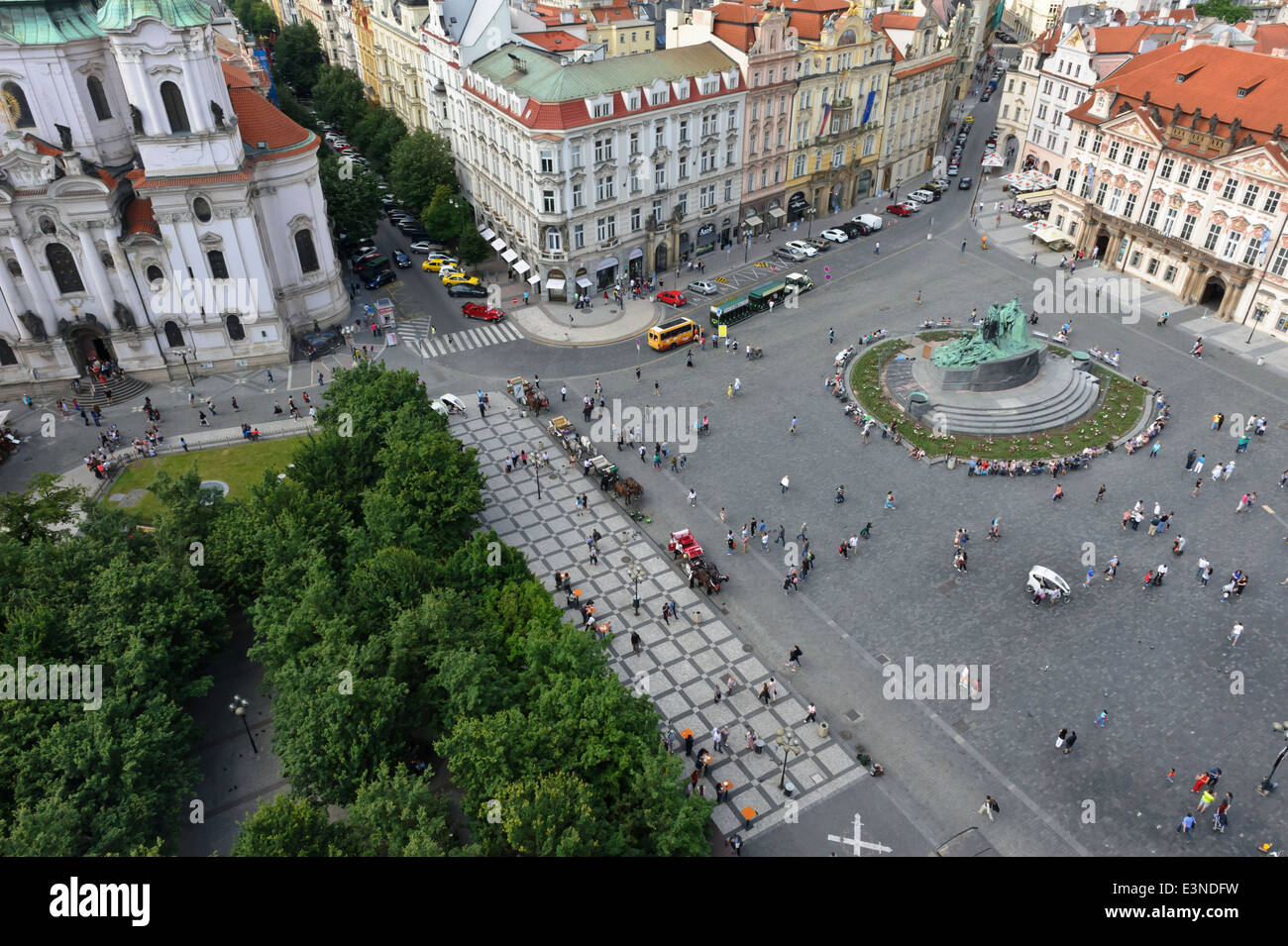 Panoramic view of the Old Town Square from the Astronomical Tower ...