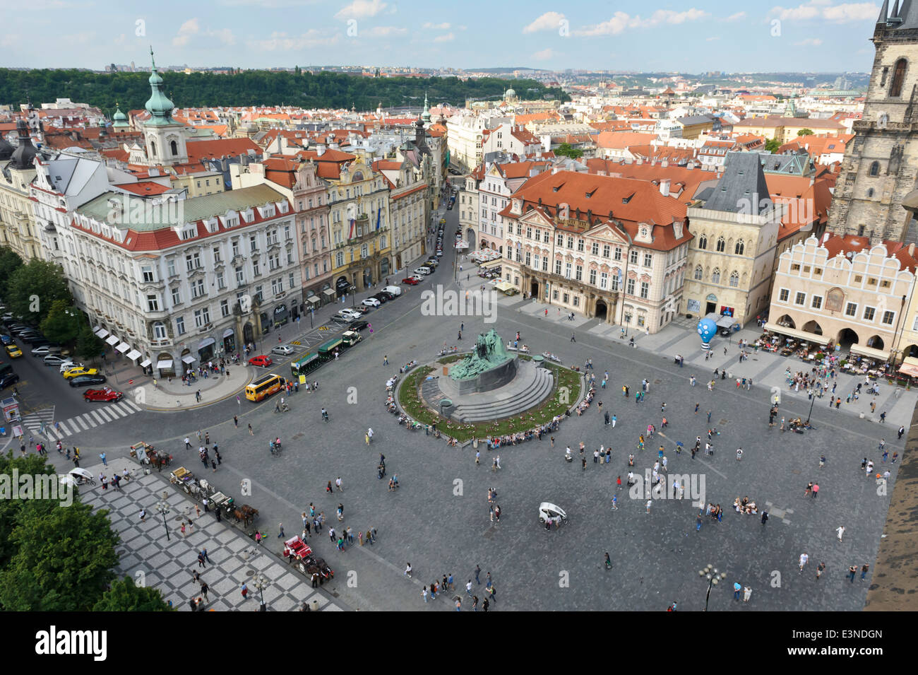 Panoramic view of the Old Town Square from the Astronomical Tower ...