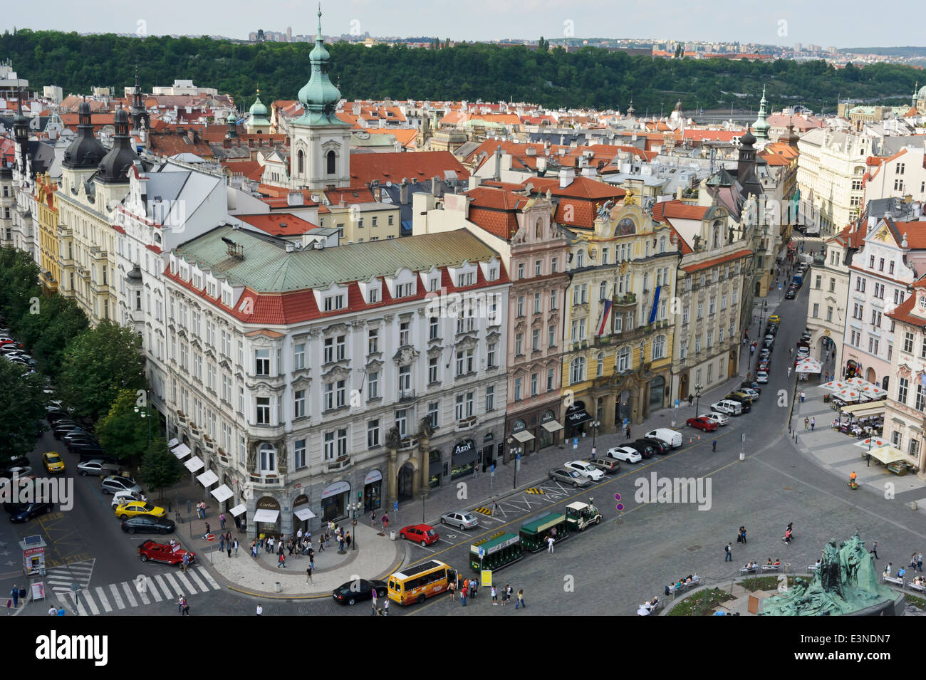 Panoramic view of the Old Town Square from the Astronomical Tower ...