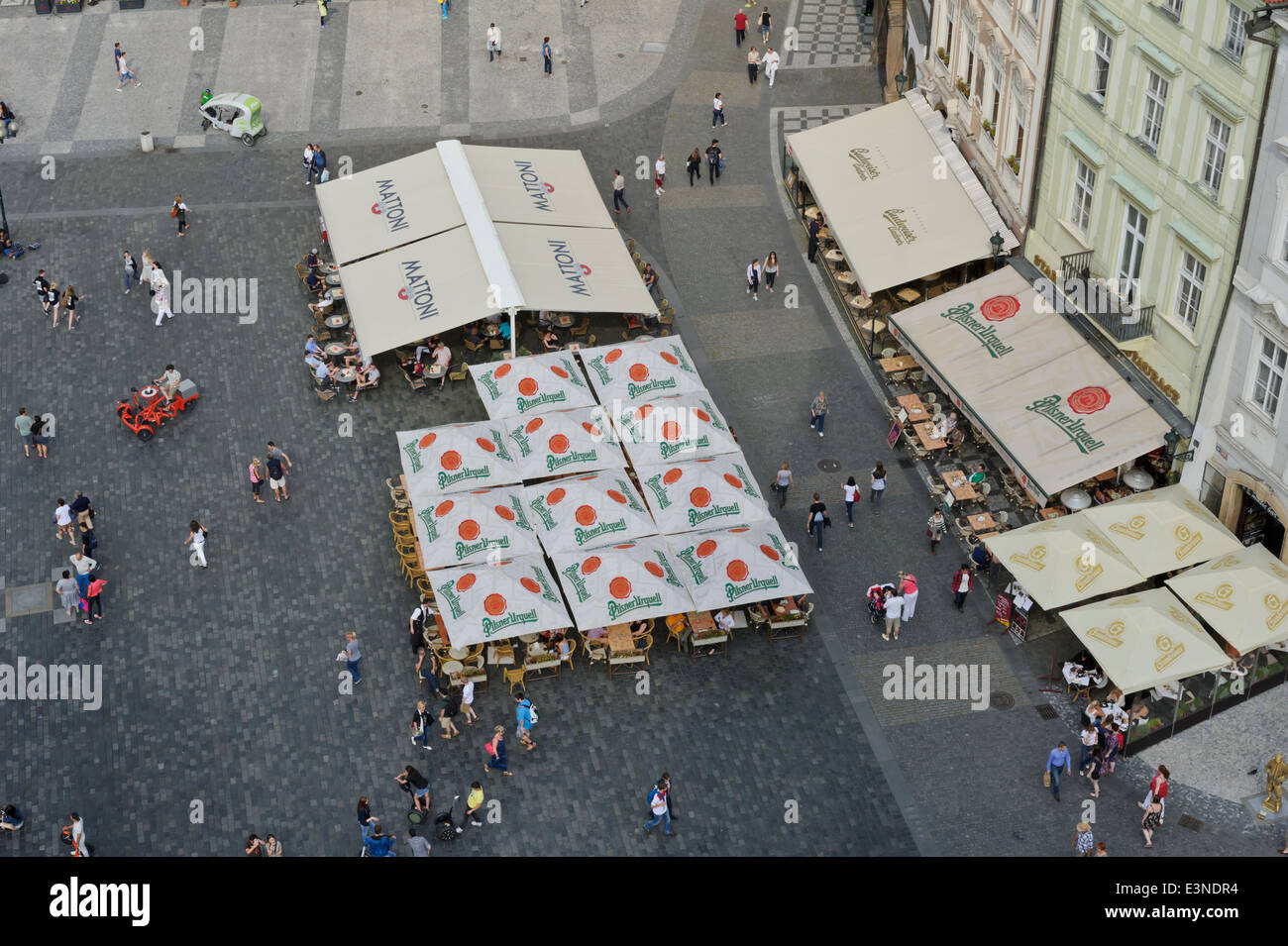 Panoramic view of the Old Town Square from the Astronomical Tower ...
