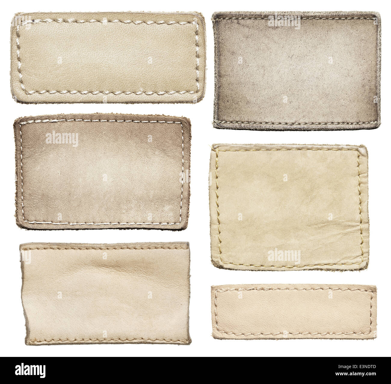 Leather jeans labels, leather tags Stock Photo - Alamy