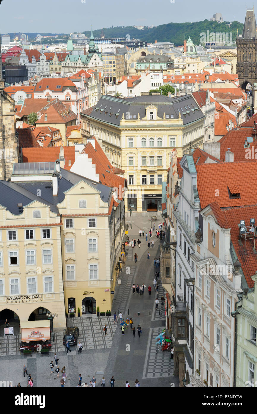 Panoramic view of the Old Town Square from the Astronomical Tower ...