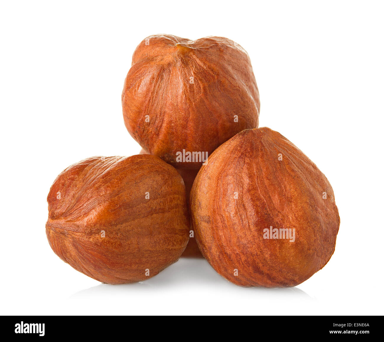 hazelnut close up on white background Stock Photo - Alamy