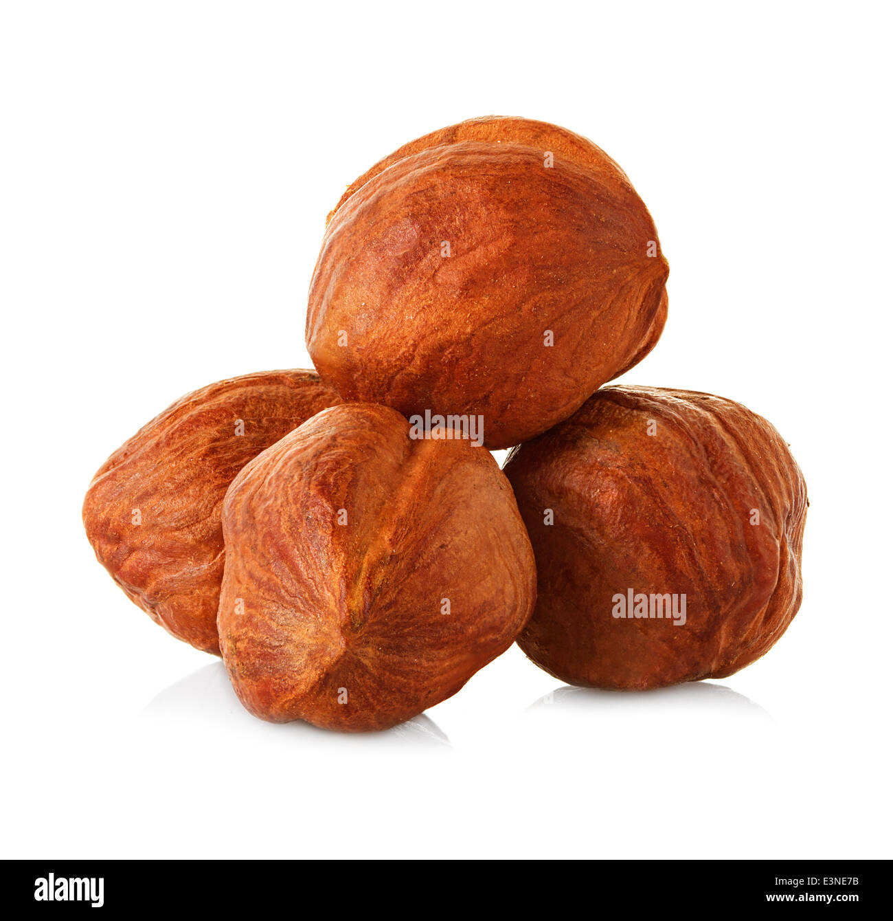 hazelnut close up on white background Stock Photo - Alamy