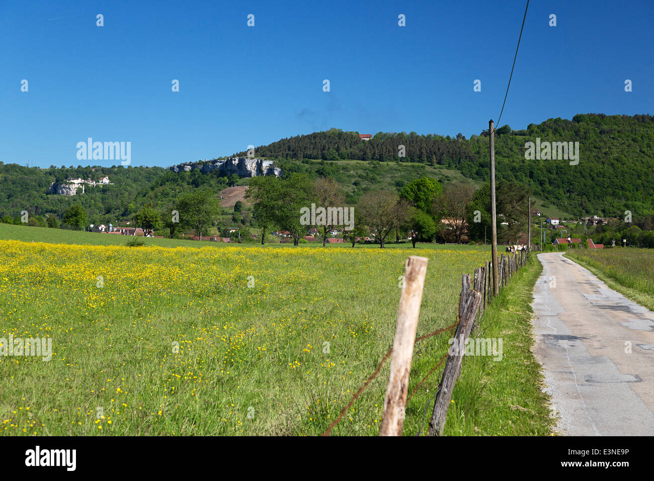 France road jura jura franche hi-res stock photography and images - Alamy