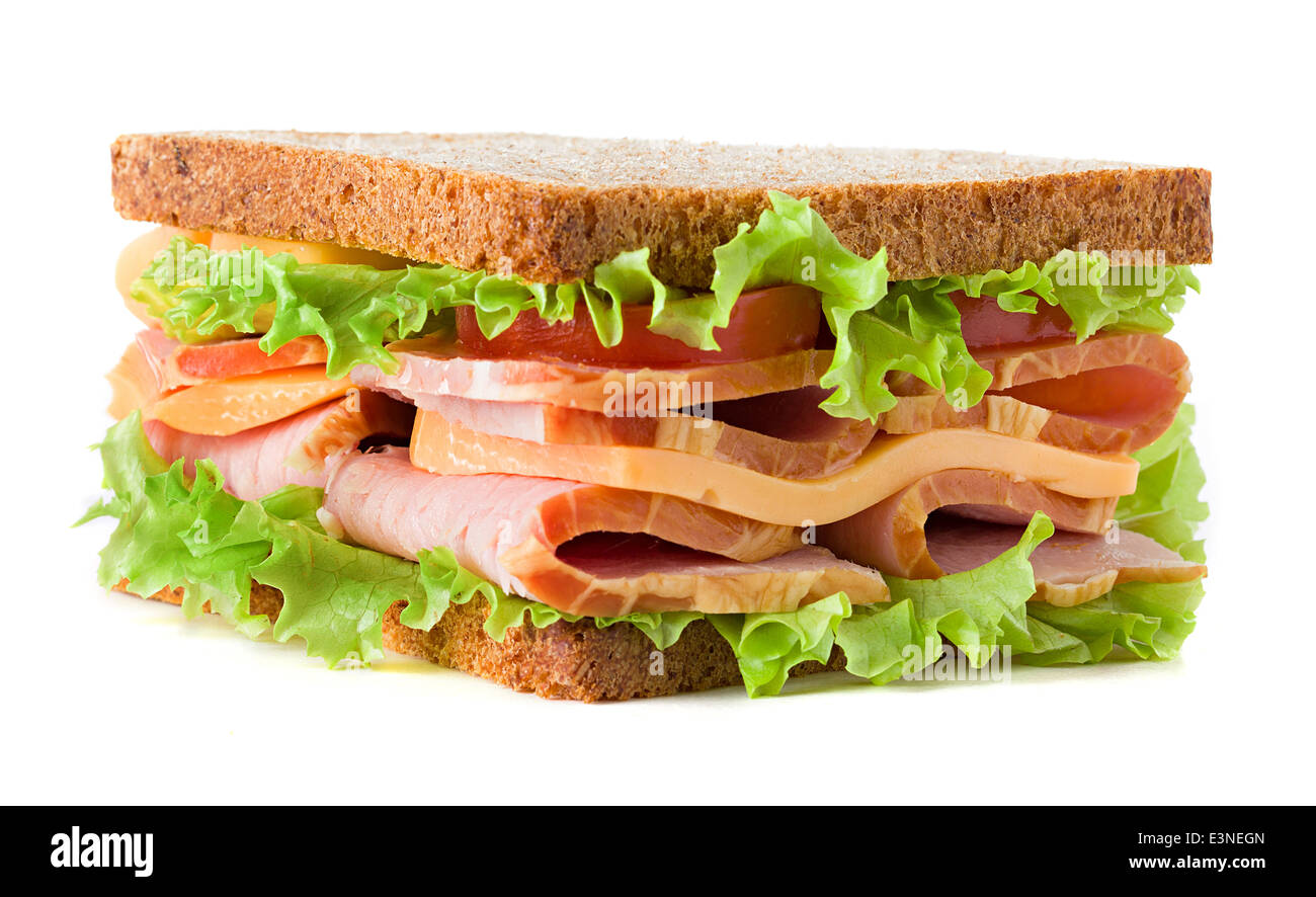sandwich close-up isolated on white background Stock Photo - Alamy