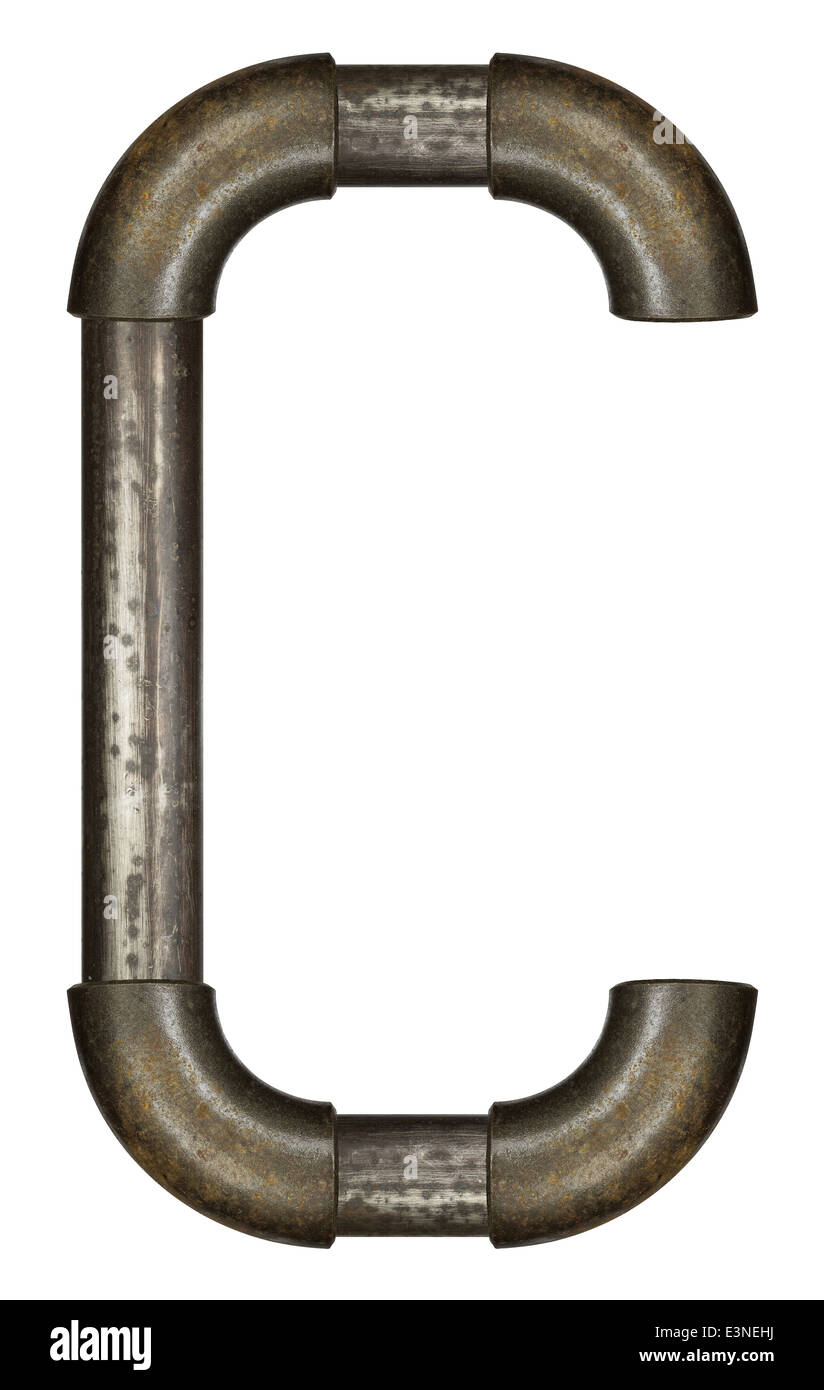 Industrial metal pipe alphabet letter Stock Photo - Alamy