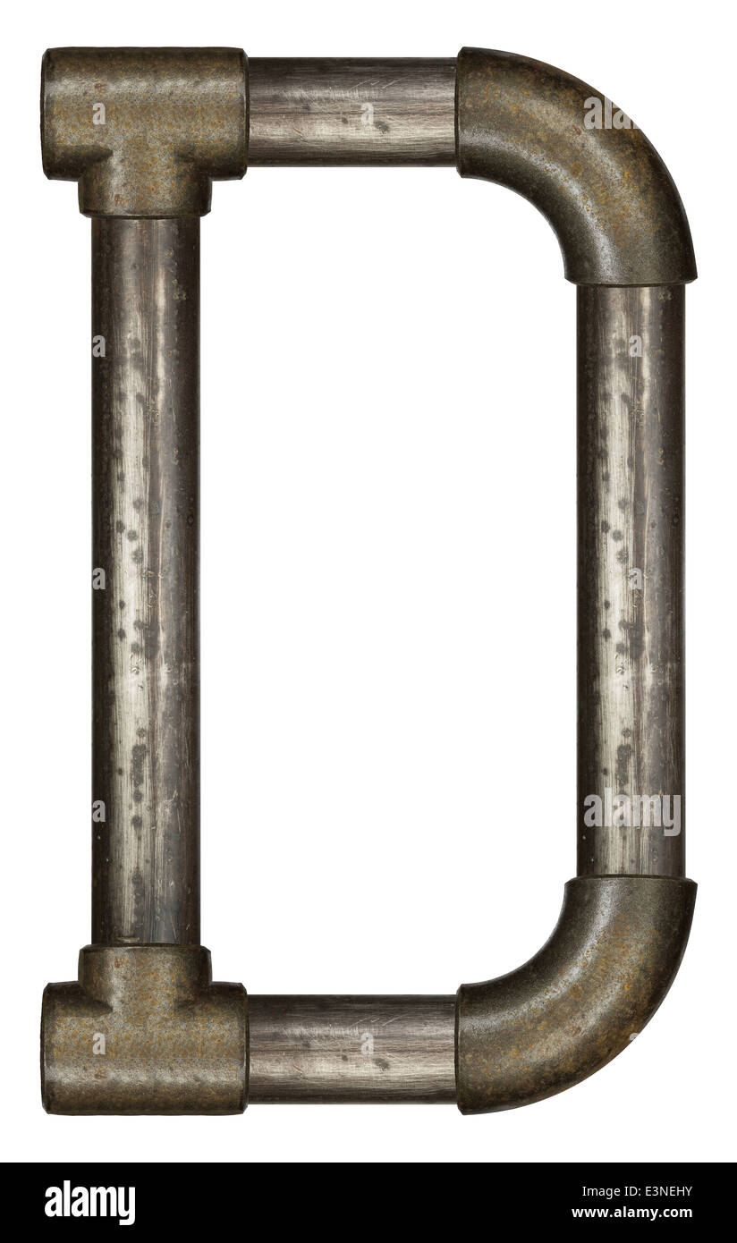 Industrial metal pipe alphabet letter Stock Photo - Alamy
