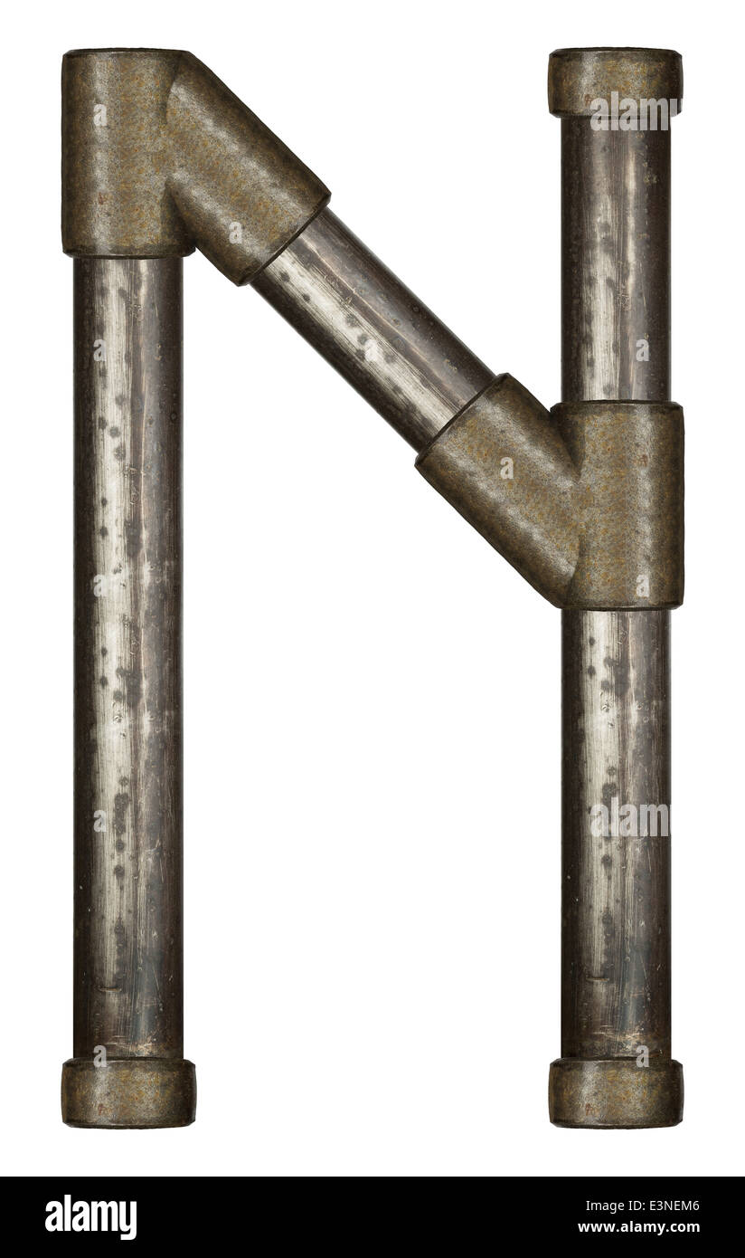 Industrial metal pipe alphabet letter hi-res stock photography and ...