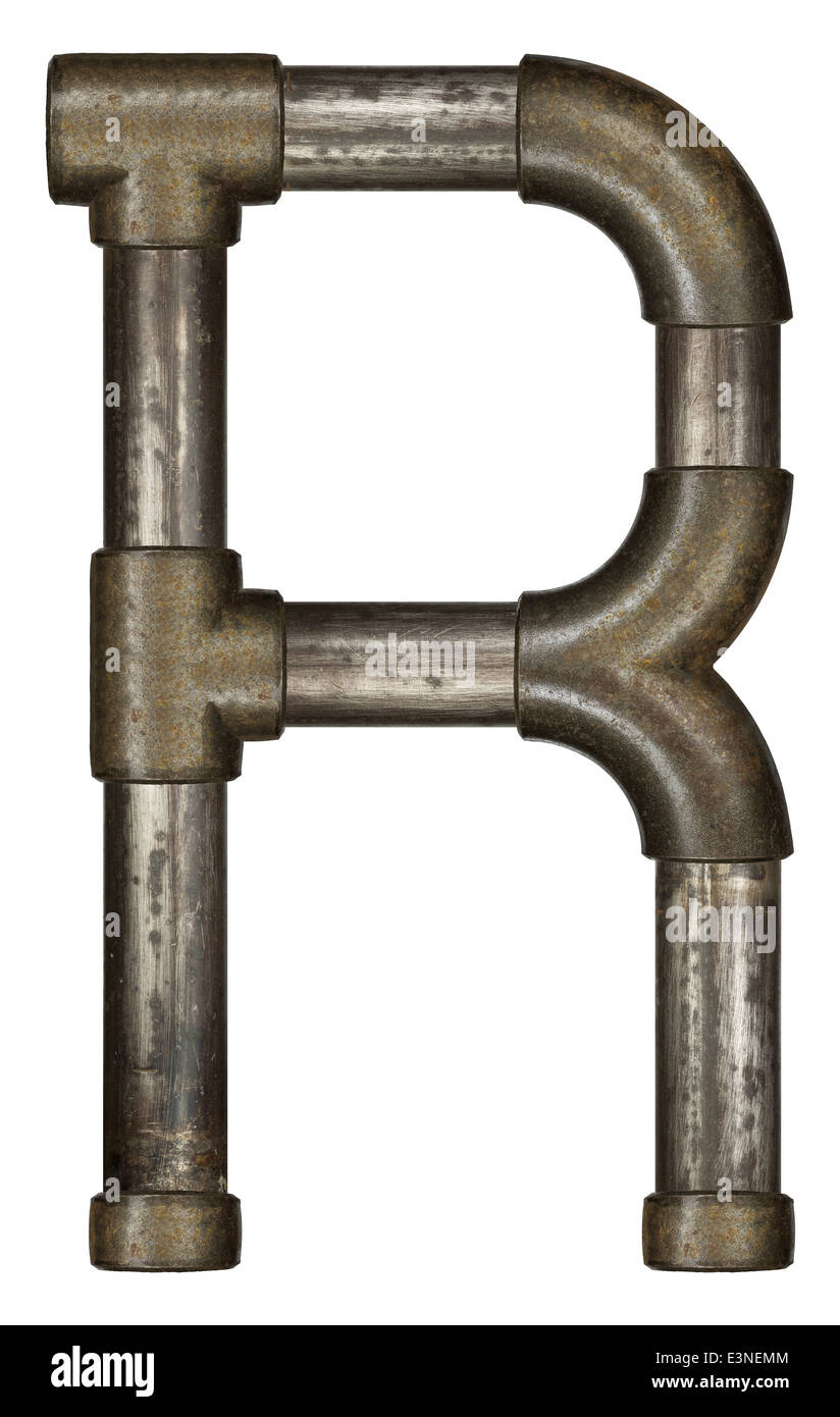 Industrial metal pipe alphabet letter hi-res stock photography and ...