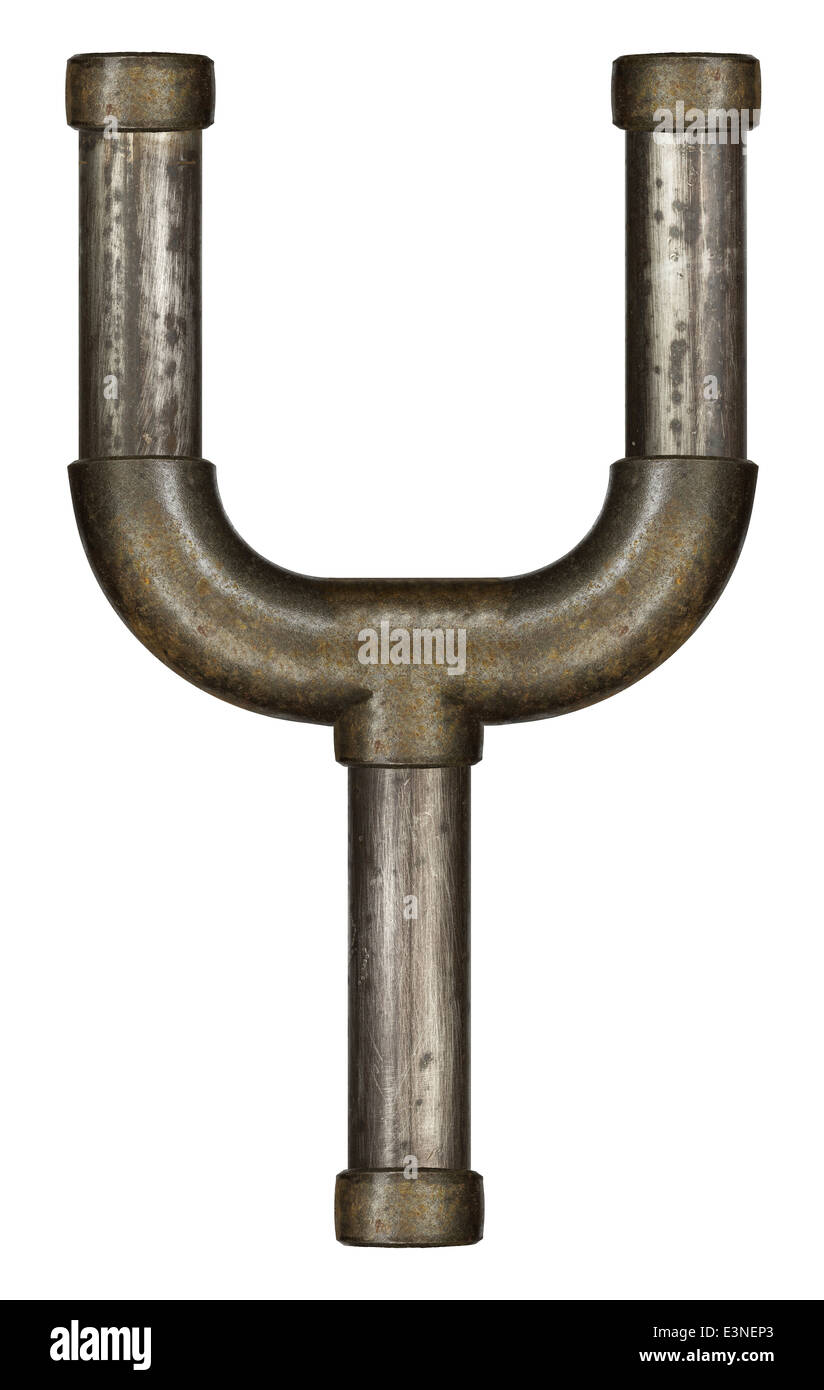 Industrial metal pipe alphabet letter Stock Photo - Alamy