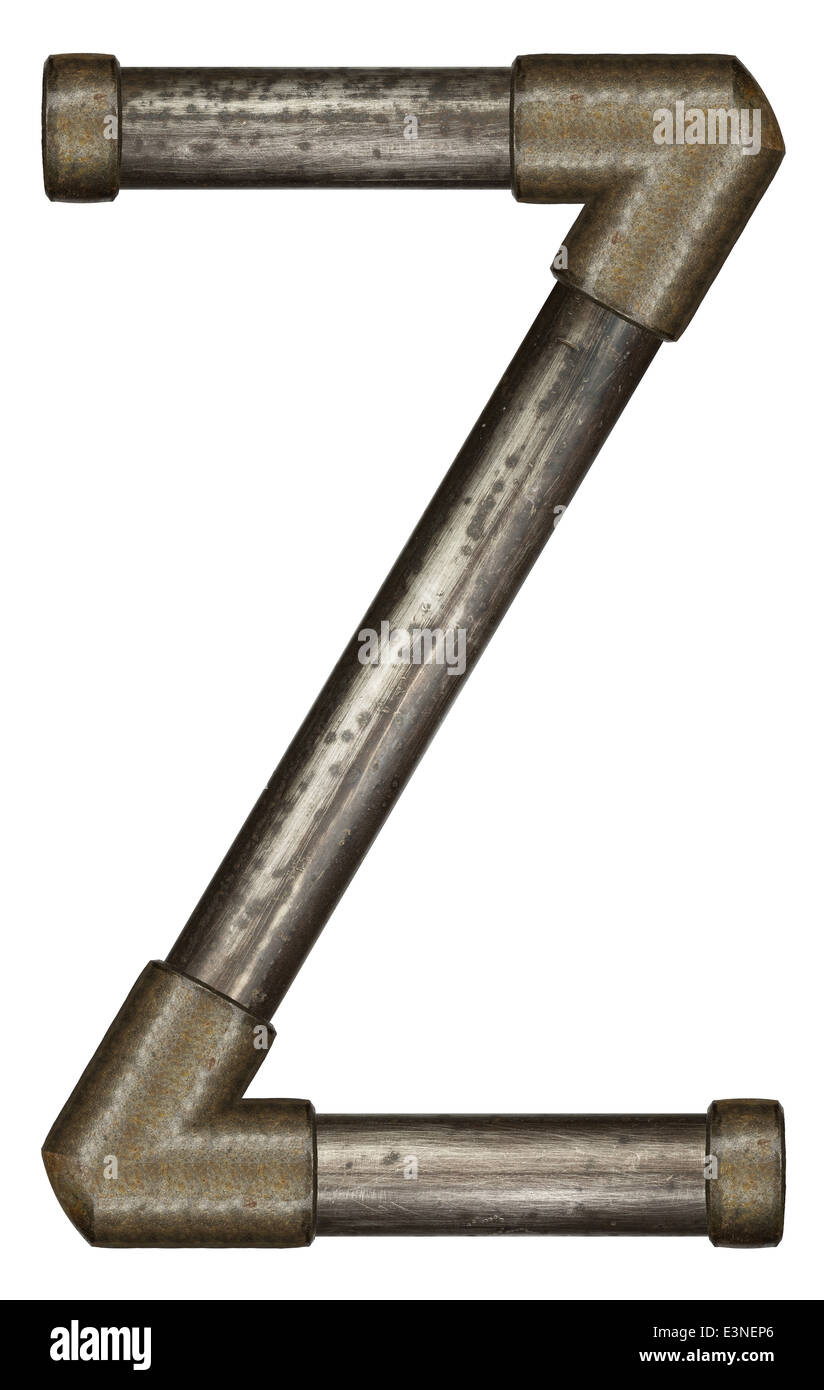 Industrial metal pipe alphabet letter Stock Photo - Alamy