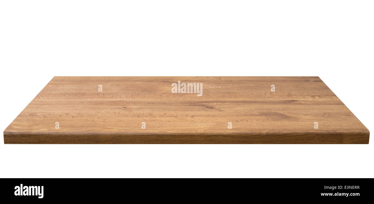 Wooden table top, isolated Stock Photo - Alamy
