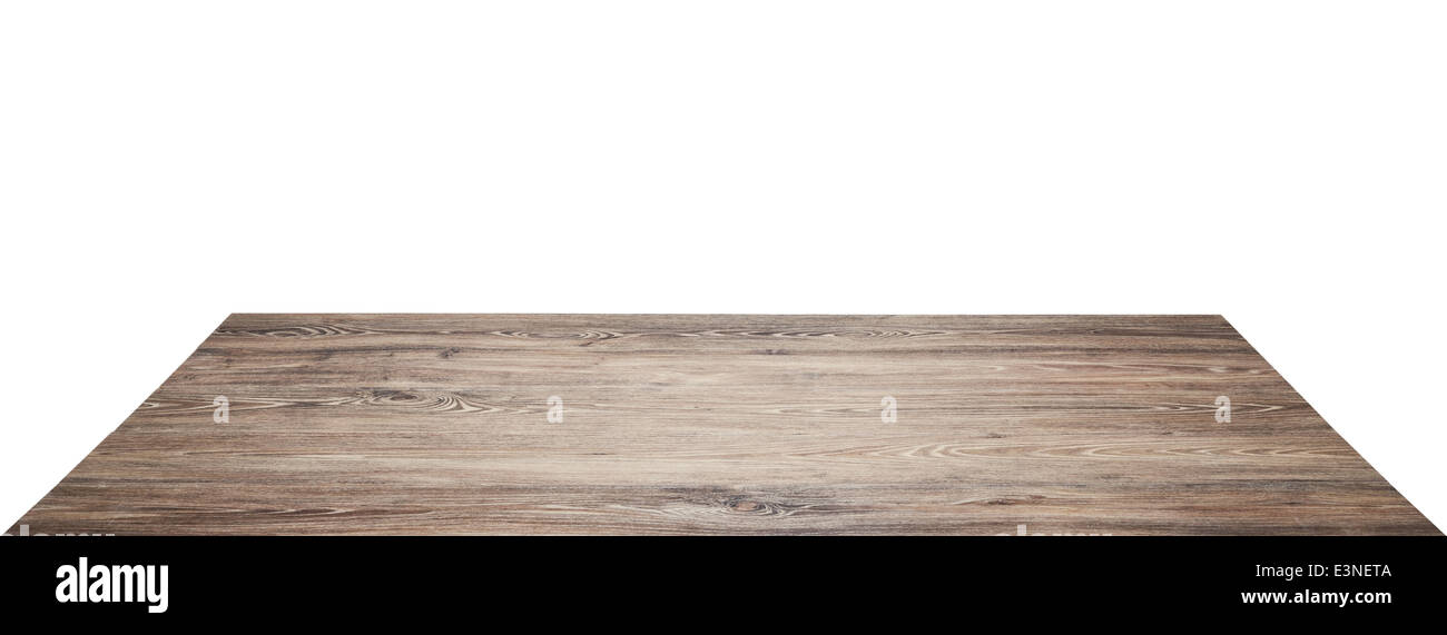 Wooden table top, isolated Stock Photo - Alamy