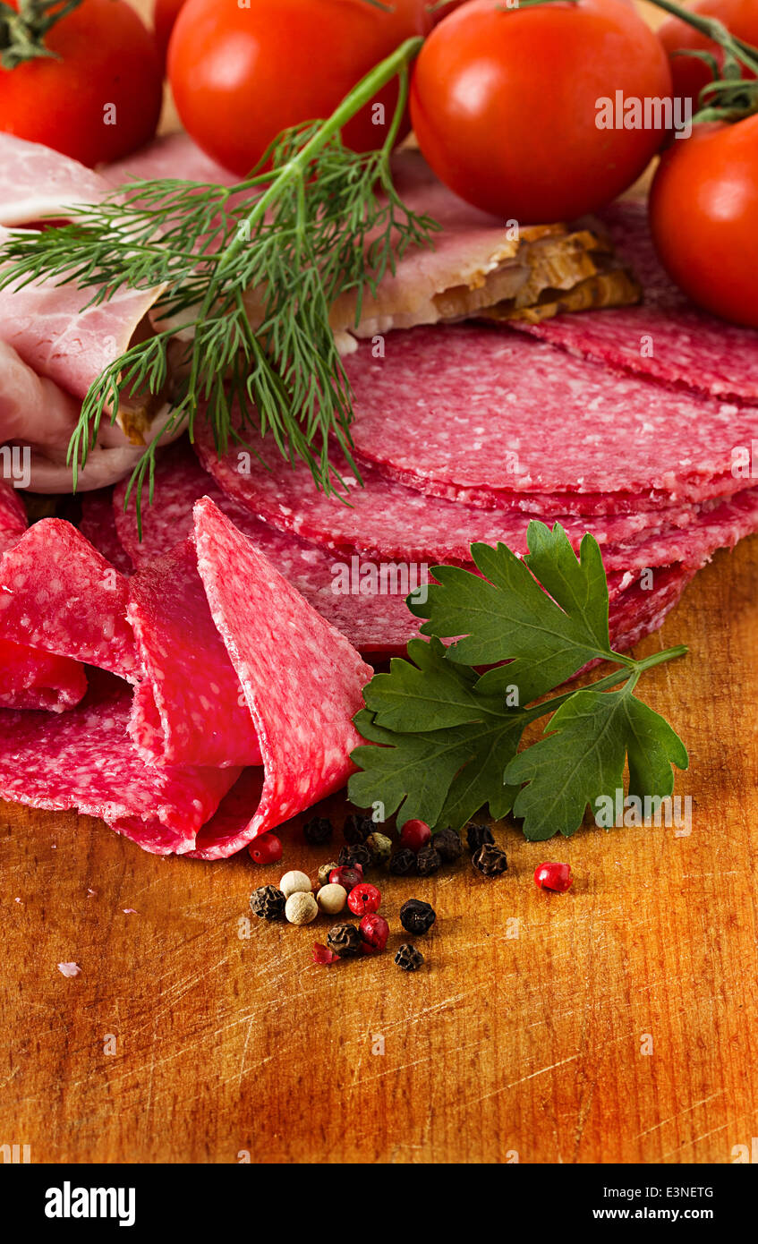 Italian dry salami hi-res stock photography and images - Alamy