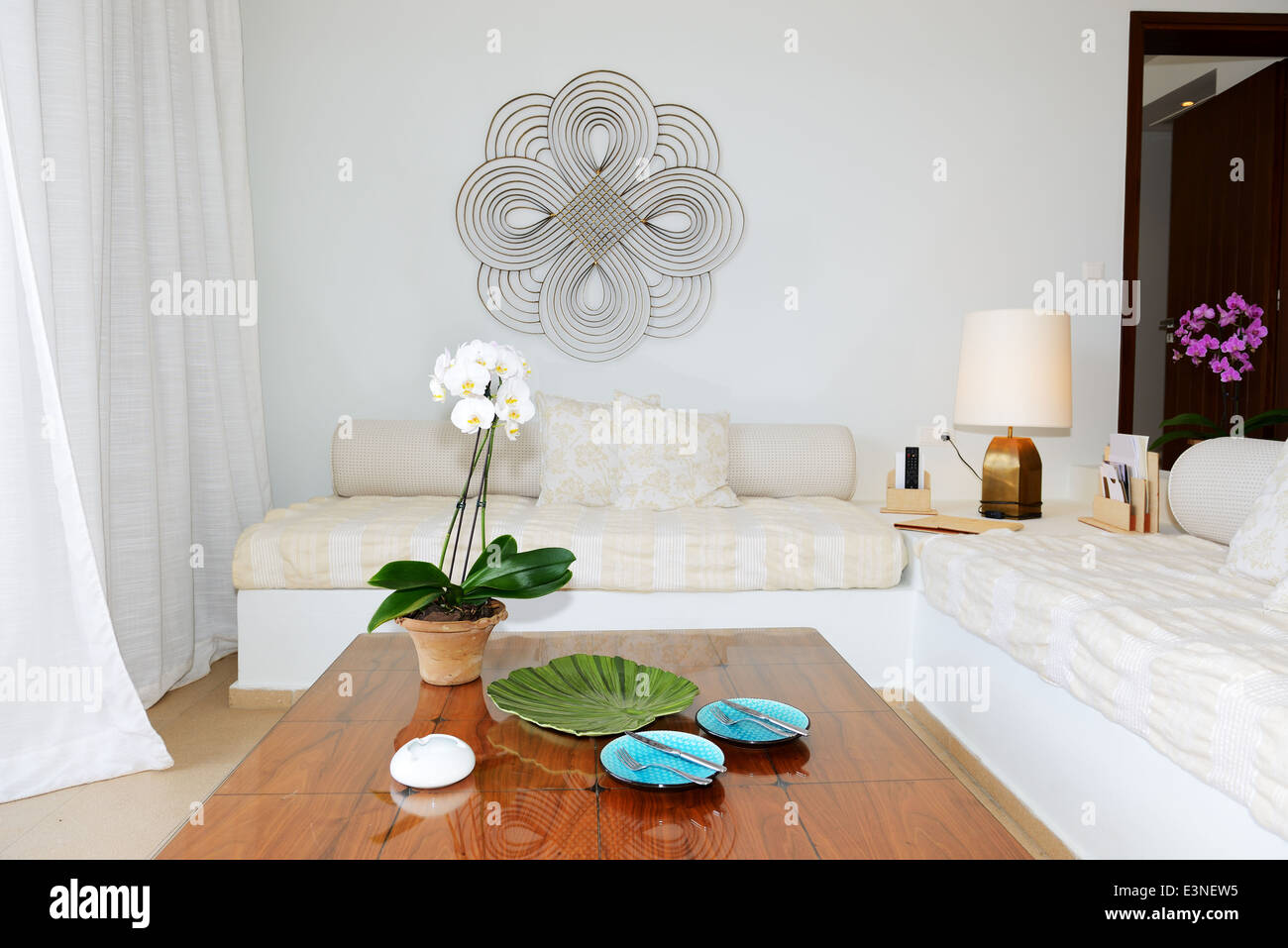 Interior of the luxury villa, Crete, Greece Stock Photo - Alamy