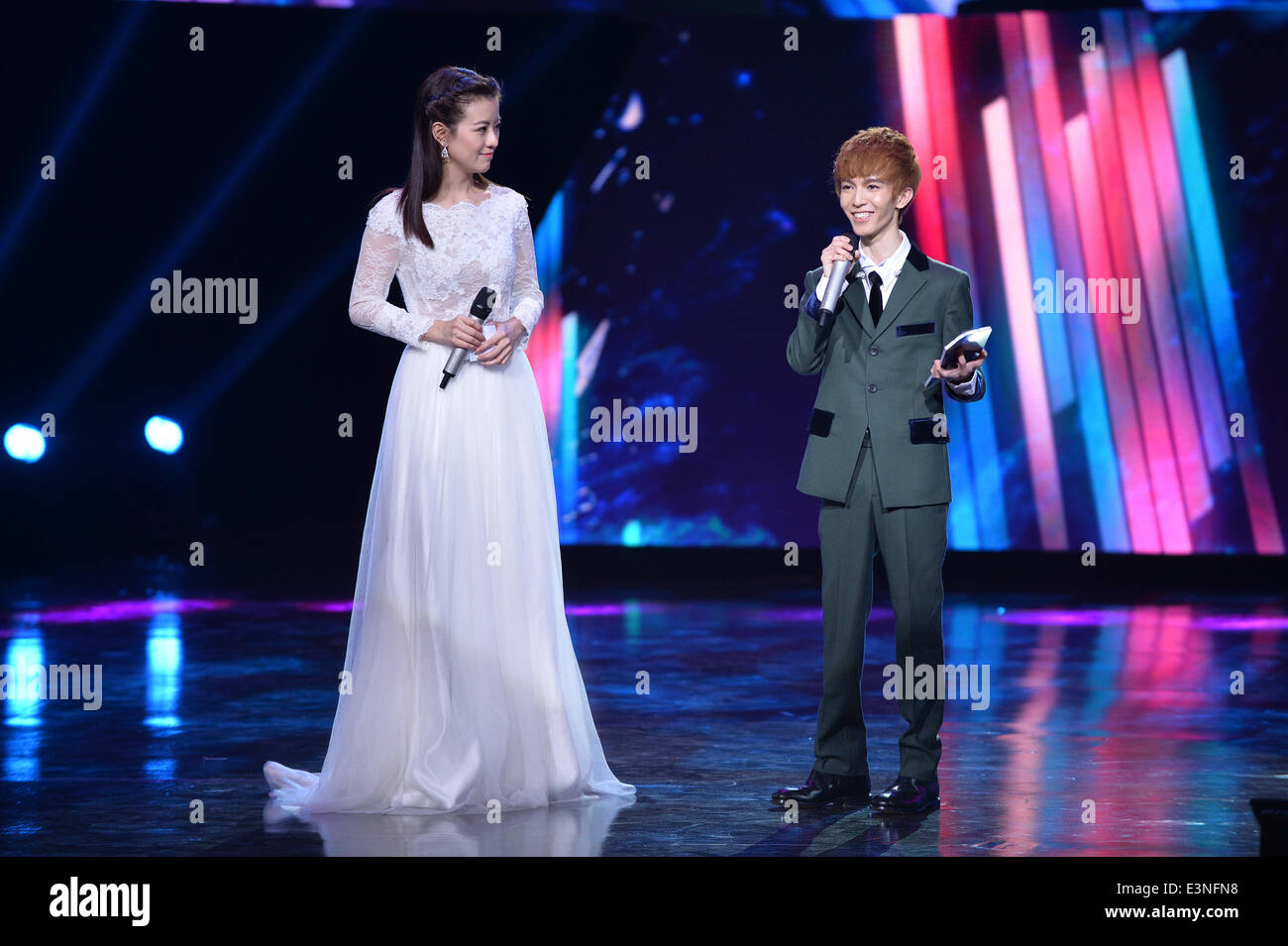 Beijing, China. 25th June, 2014. Director Guo Jingming talks about his ...