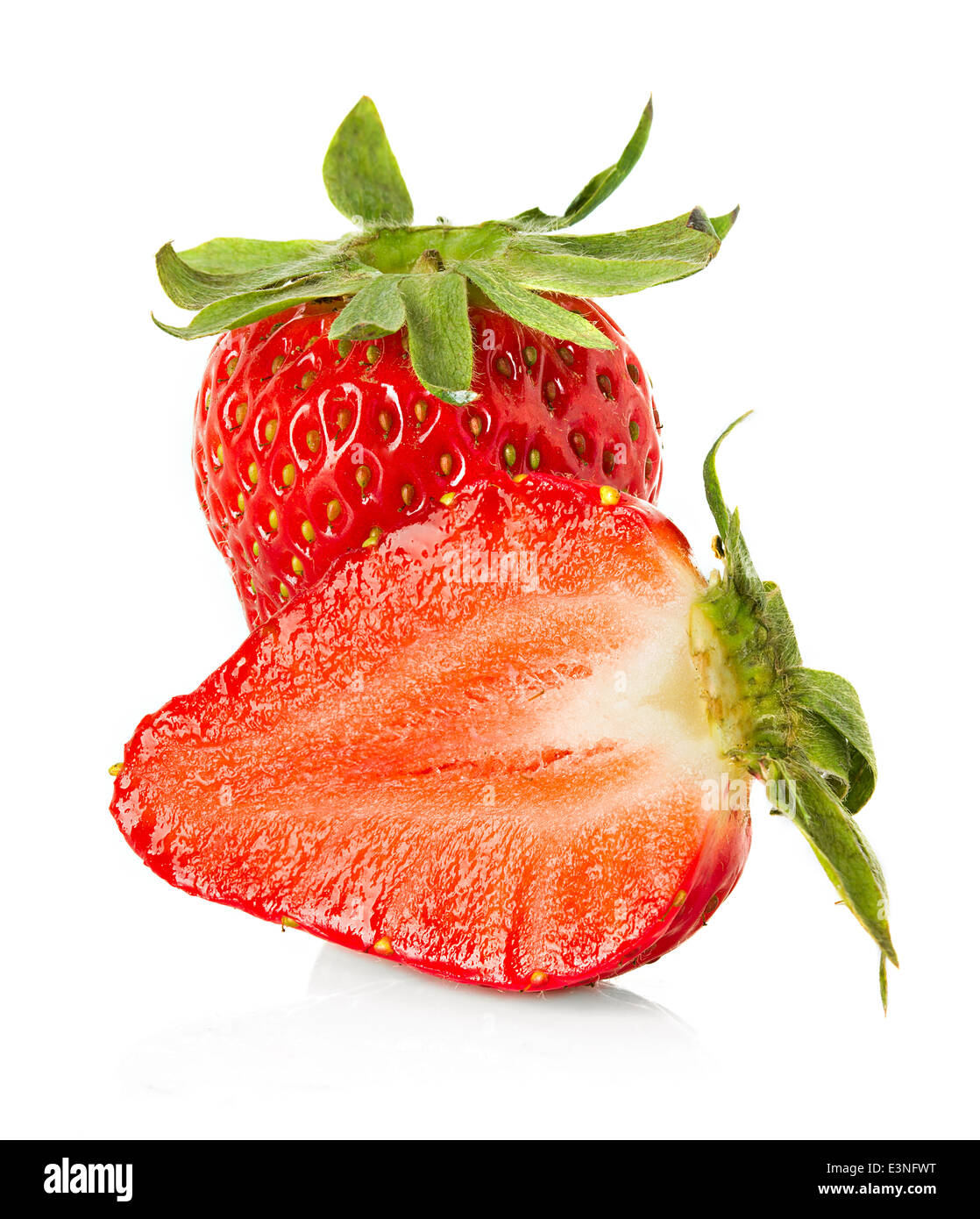 strawberries close-up isolated on white background Stock Photo - Alamy