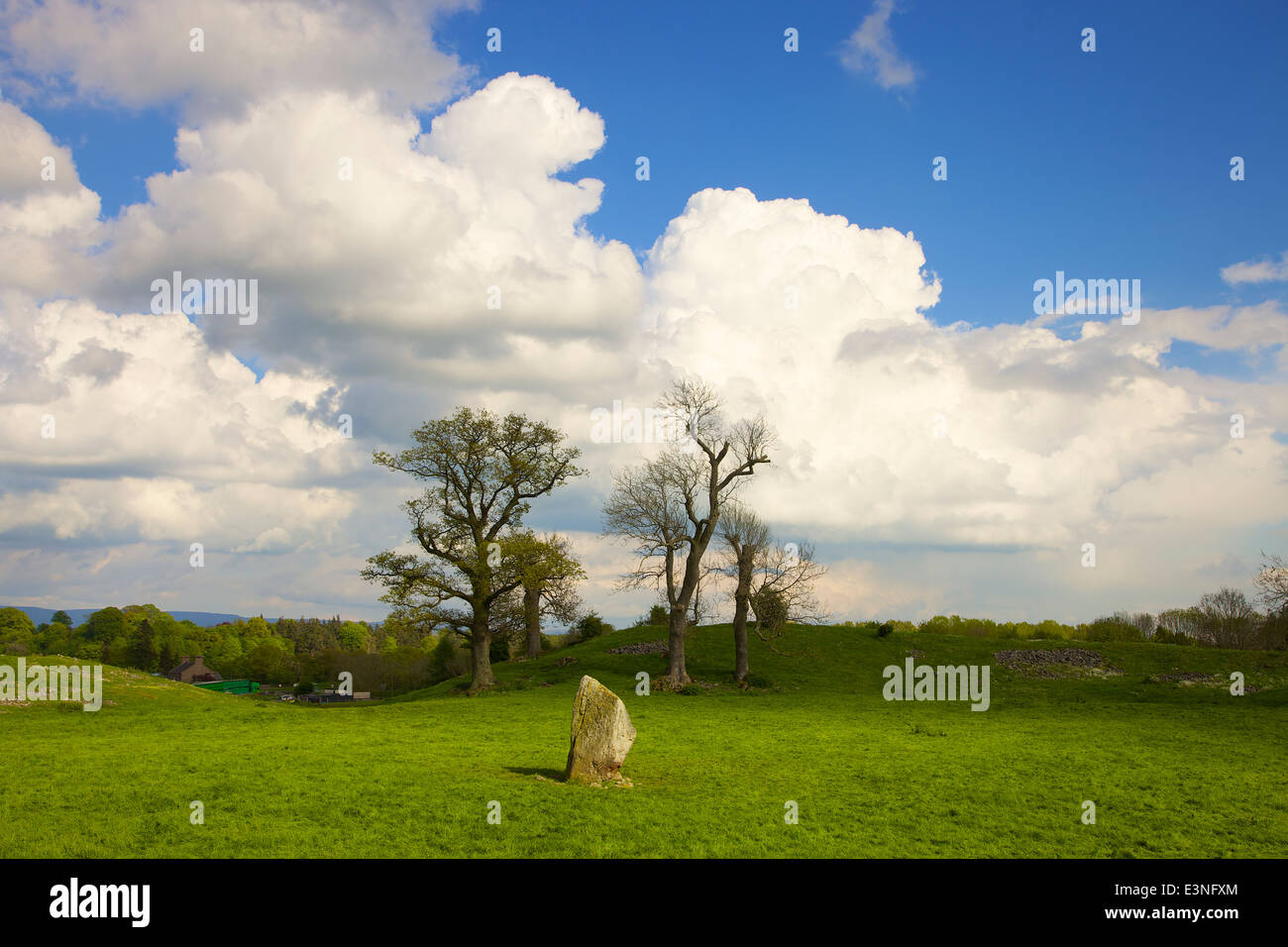 Mayburgh Henge Standing stone. Eamont Bridge, Penrith, Cumbria, England ...
