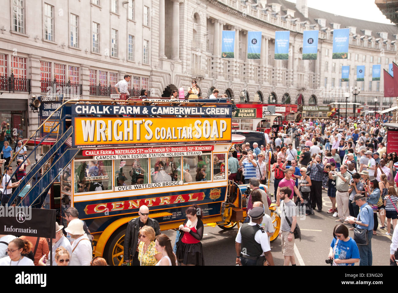 2014 London year of the bus celebrations in Regent Street Stock Photo ...