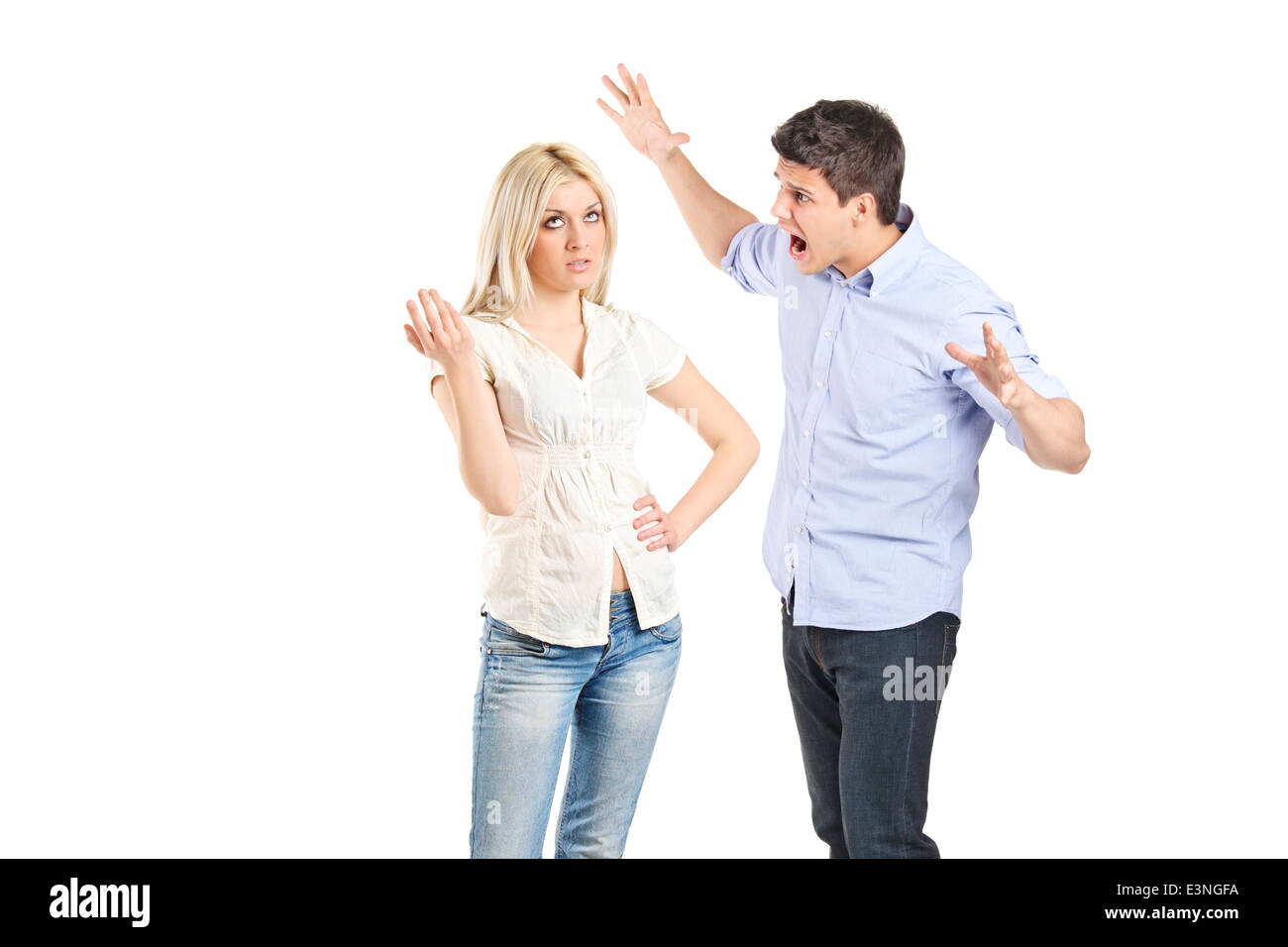 Young couple arguing with each other Stock Photo - Alamy