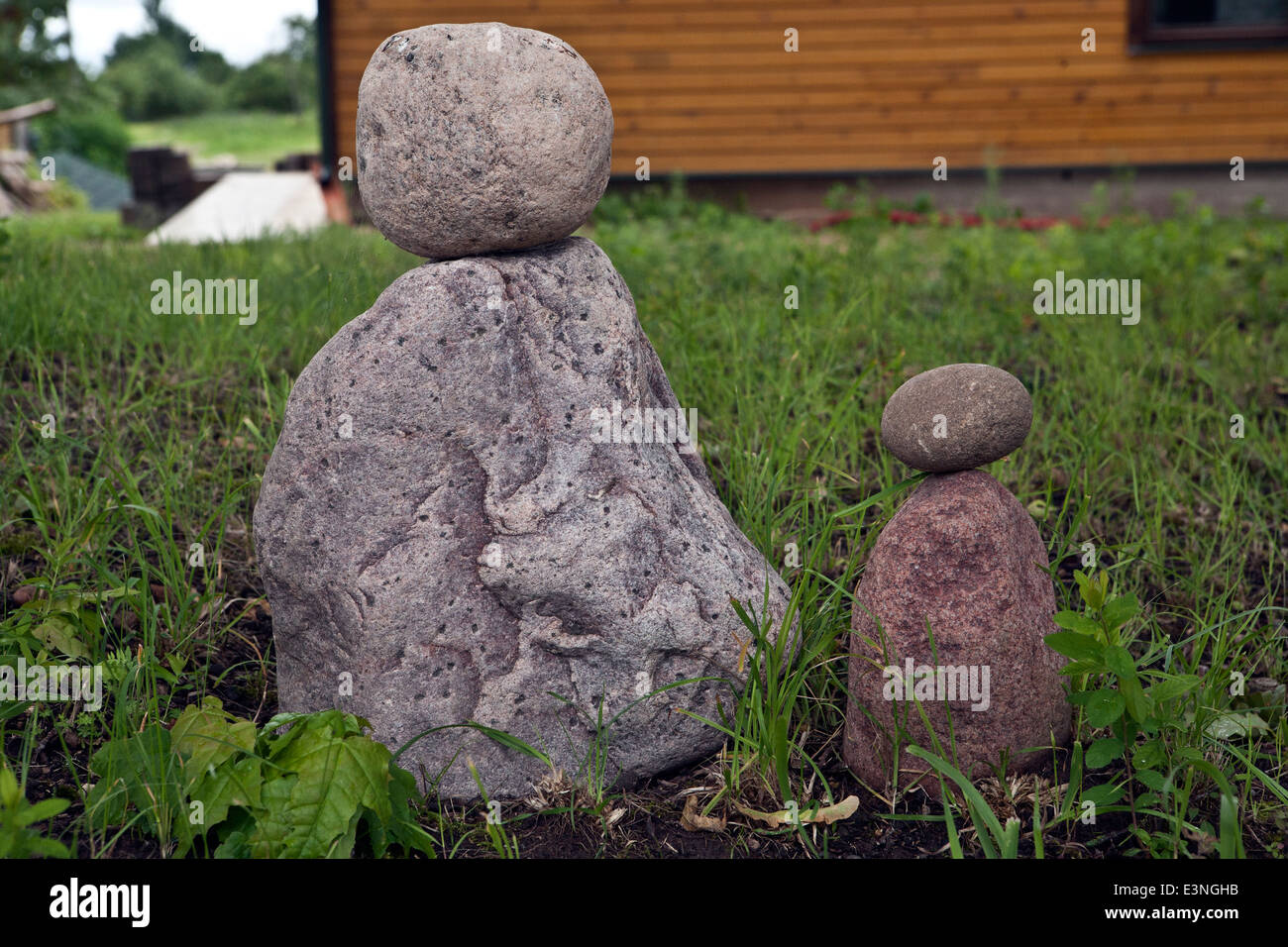 Pyramidal stack of rocks Stock Photo - Alamy