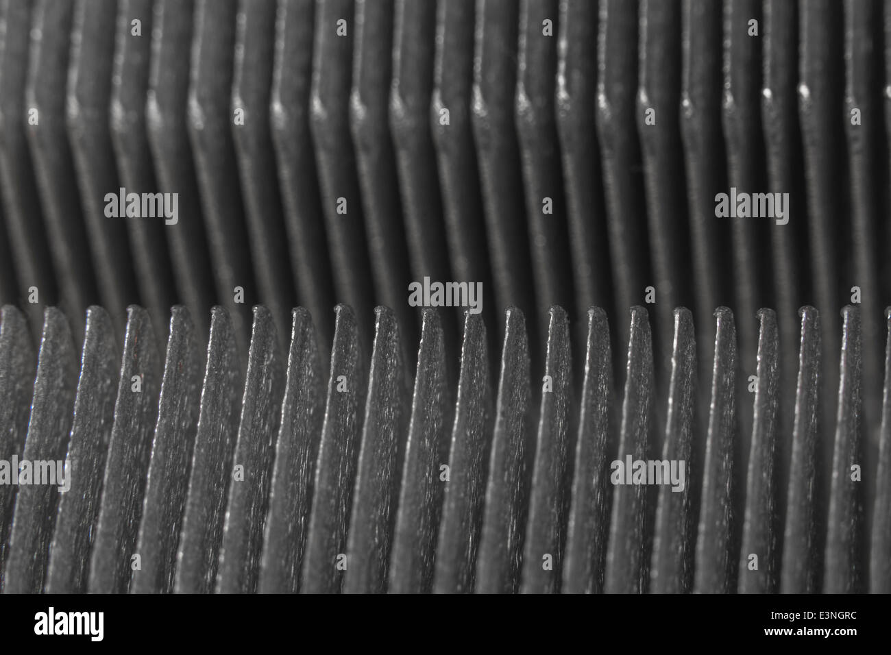 Macro-photo showing the cooling fins of a PC CPU cooling (fan) unit ...
