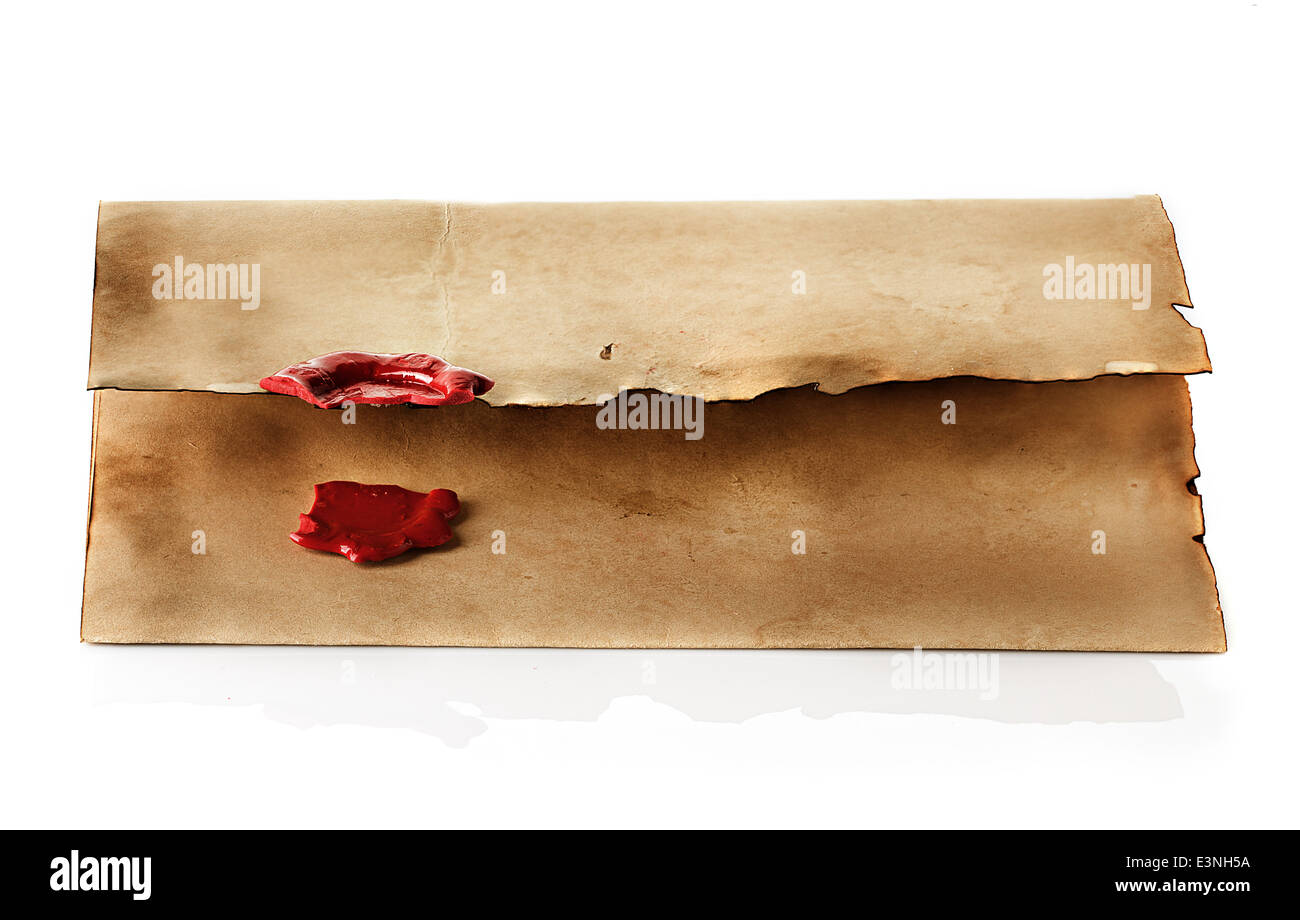 Red open envelope sheet Cut Out Stock Images & Pictures - Alamy