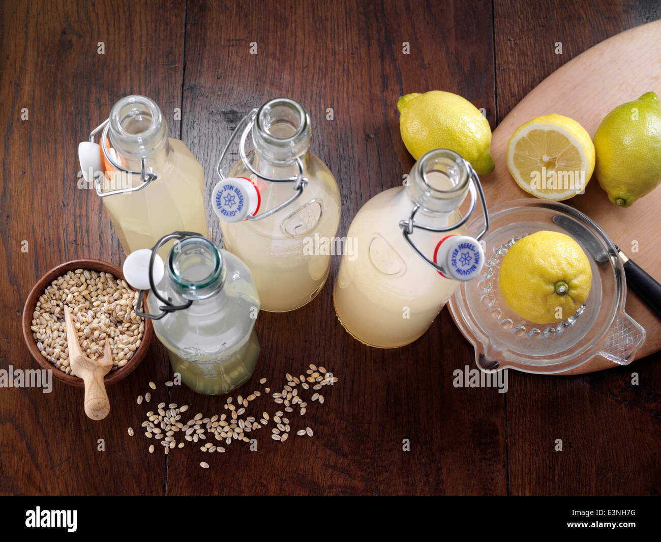 Cold lemon barley water beverage hi-res stock photography and images ...