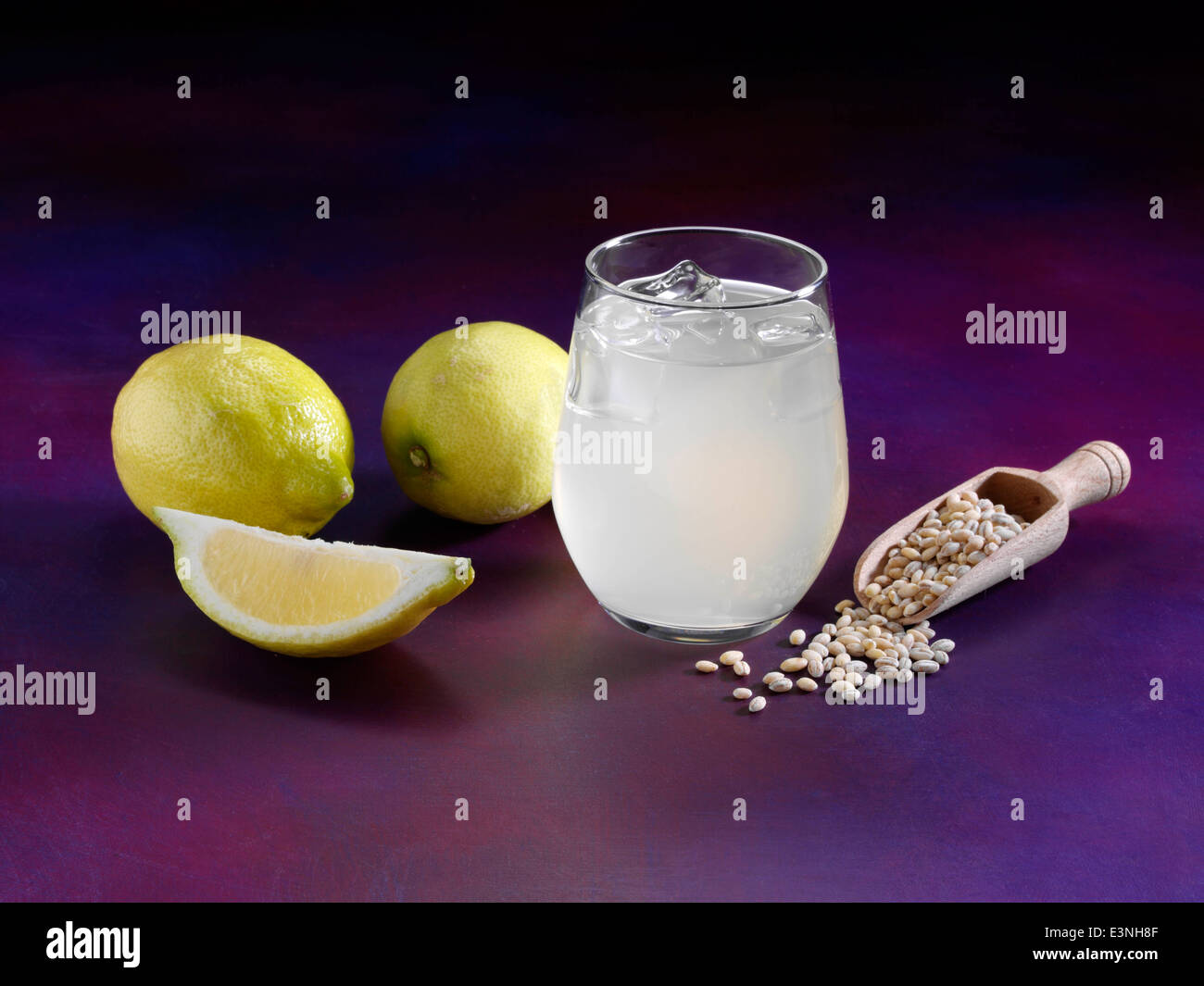 Lemon barley water Stock Photo - Alamy