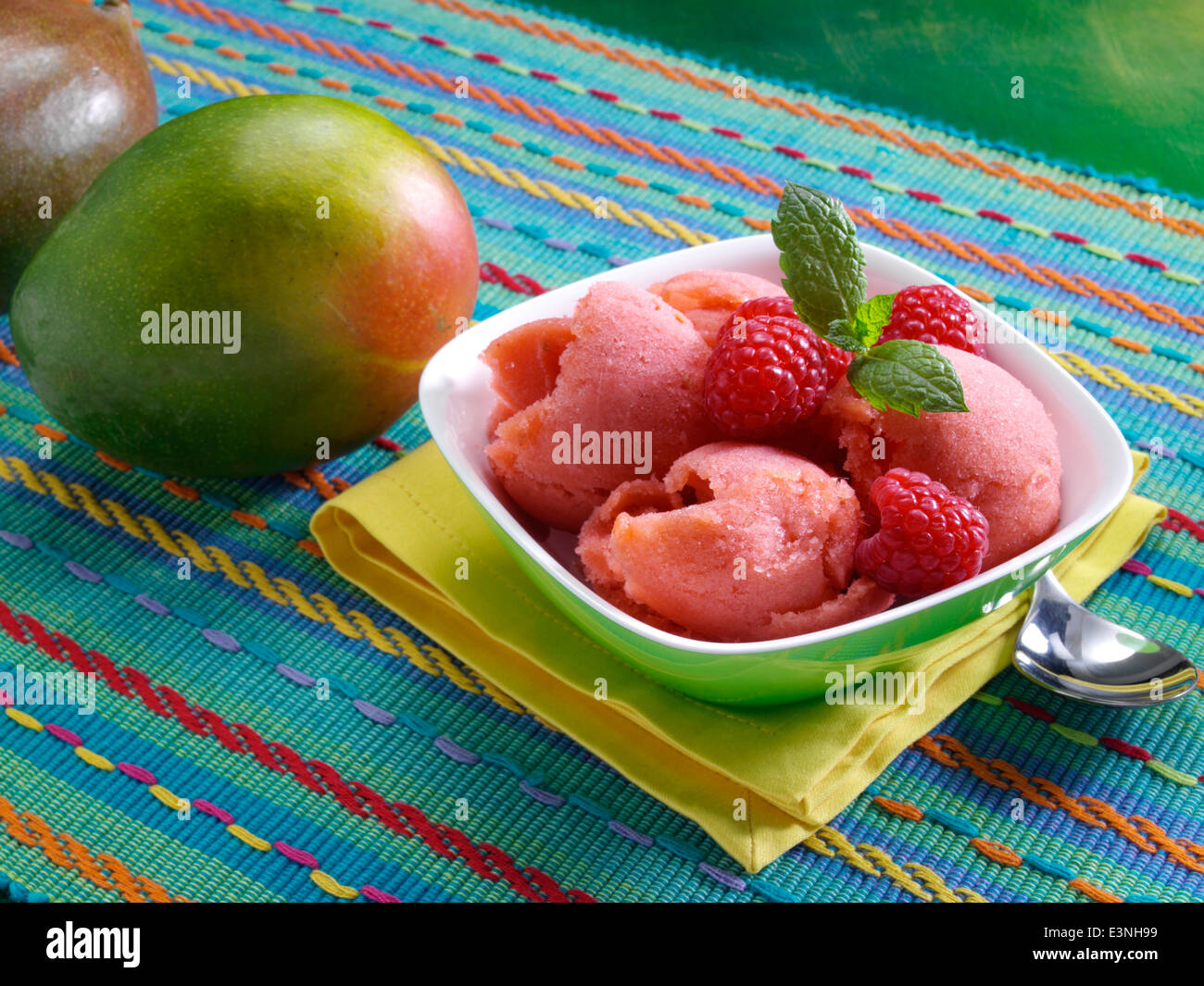 Raspberry mango hi-res stock photography and images - Alamy