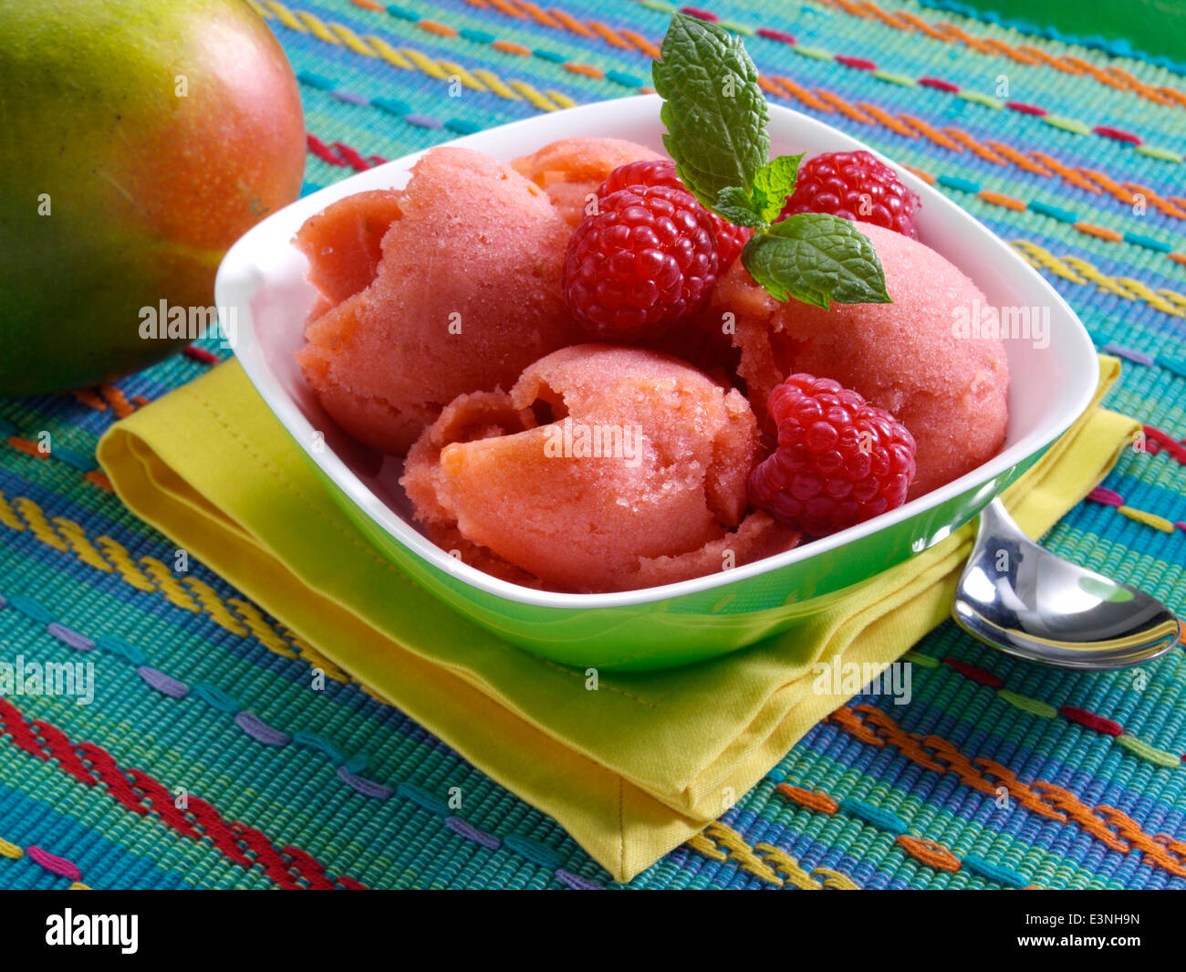 Mango raspberry frozen dessert hi-res stock photography and images - Alamy