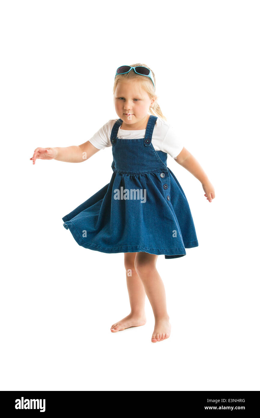 dancing little girl. studio shot Stock Photo - Alamy