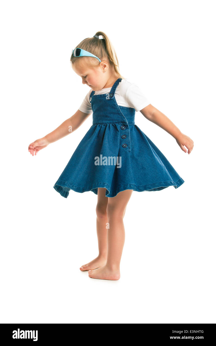 dancing little girl. studio shot Stock Photo - Alamy