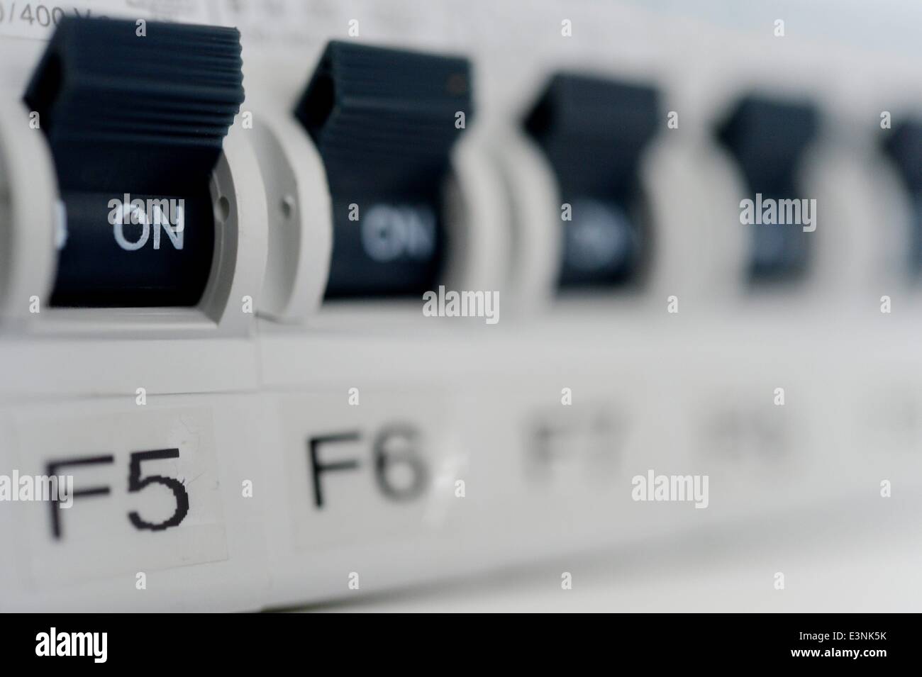 Electric fuses, Germany, 19. June 2014. Photo: Frank May Stock Photo ...