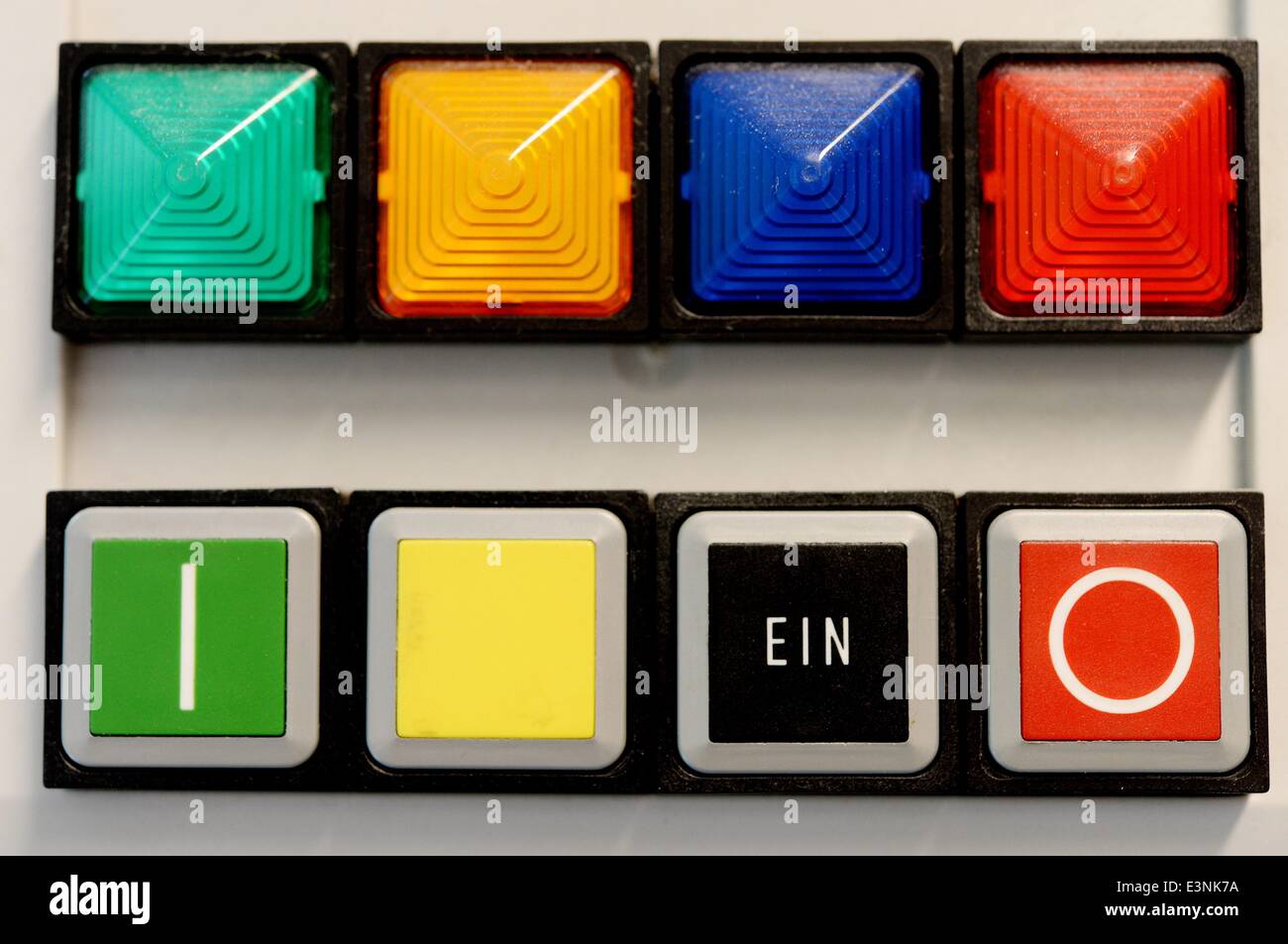 Switches at a electronic device, Germany, 19. June 2014. Photo: Frank ...