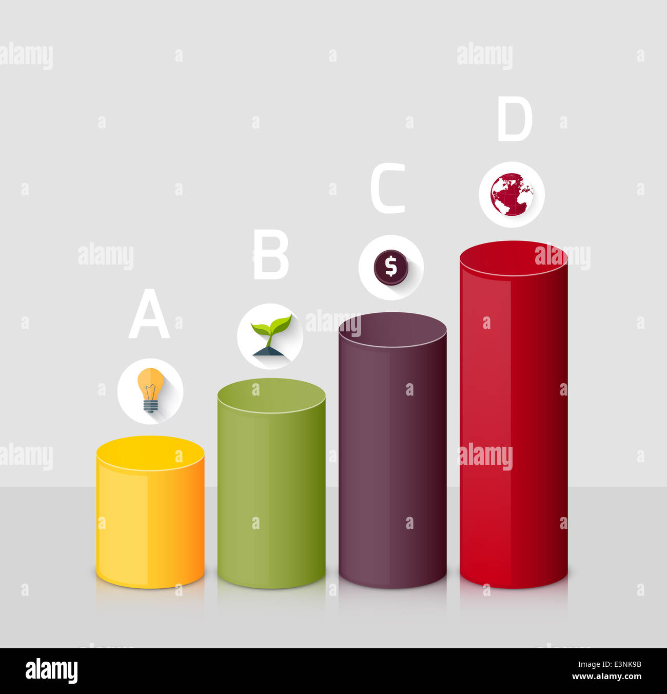 Background with 3d graph Stock Photo - Alamy