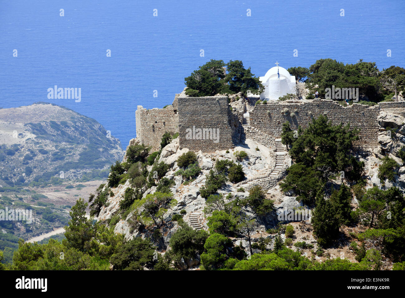 Monolithos castle, Rhodes, Dodecanese Islands, Greece Stock Photo - Alamy