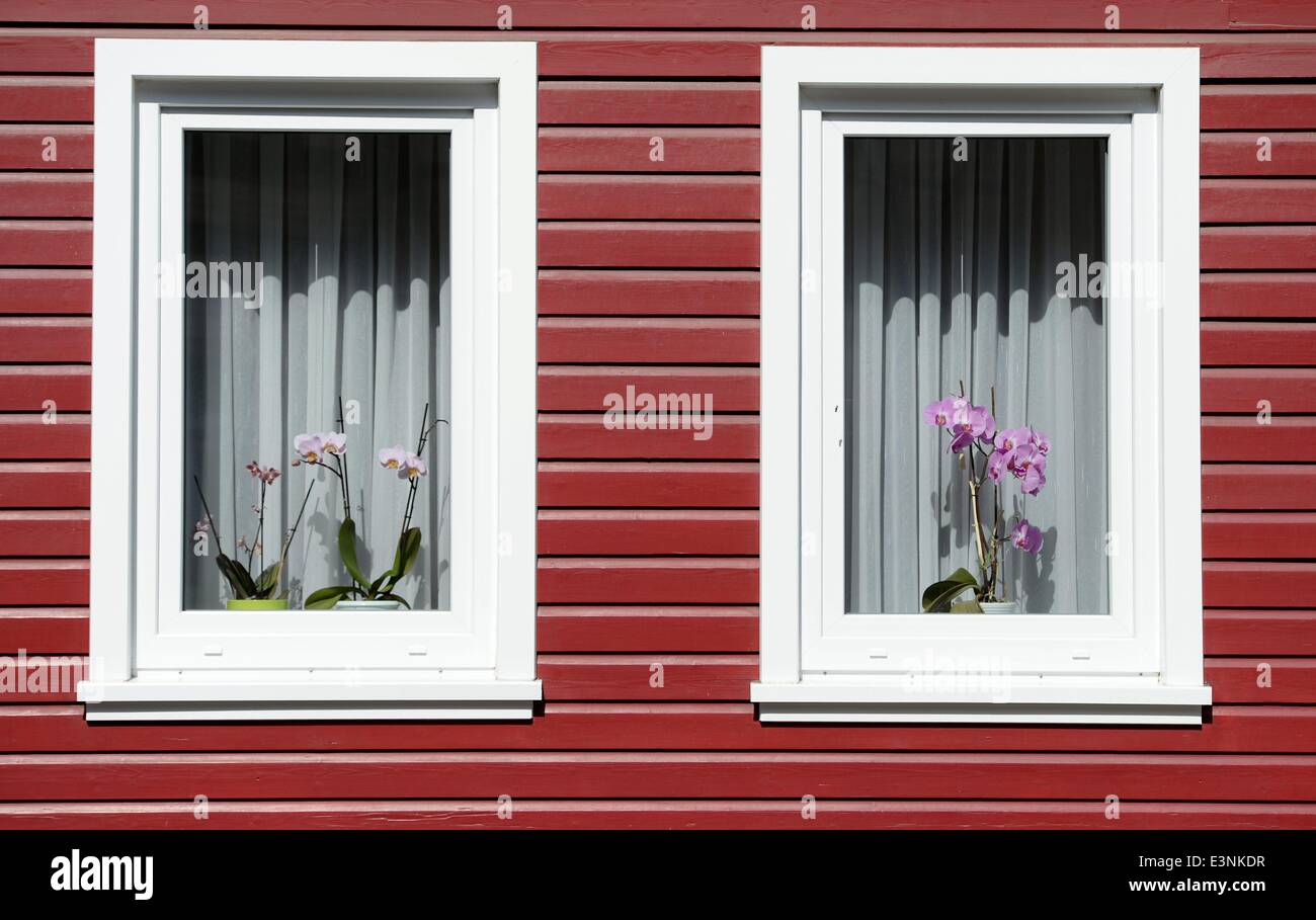 Windows of a house, Germany, 18. June 2014. Photo: Frank May Stock ...