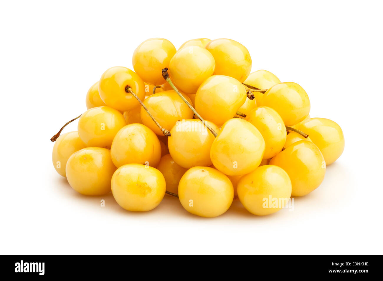 yellow cherry isolated Stock Photo - Alamy