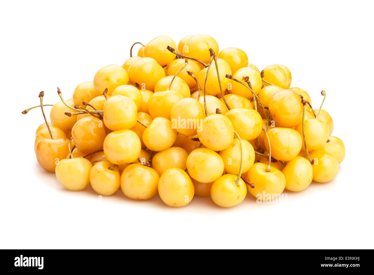 yellow cherry isolated Stock Photo - Alamy