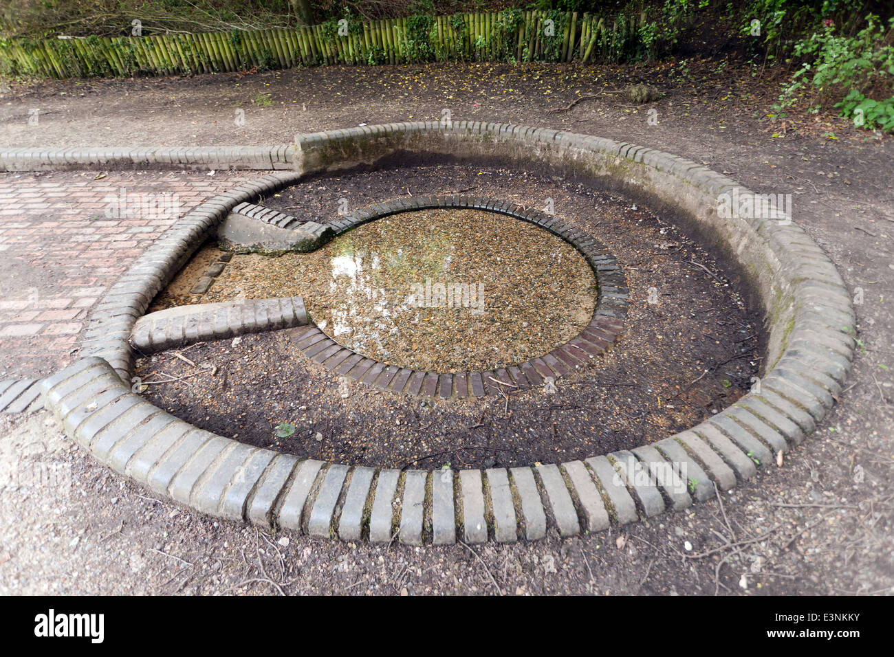 A view of Caesar's Well, Keston, Kent. This well is the source of the ...