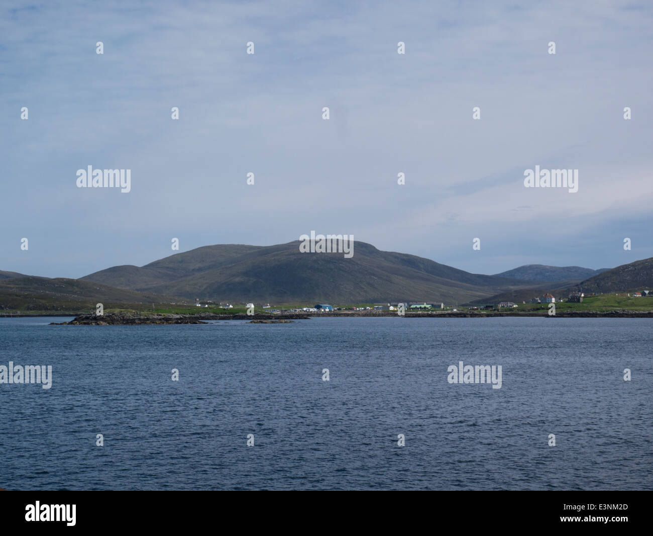 Approaching Leverburgh Isle of Harris on Sound of Harris ferry Stock ...