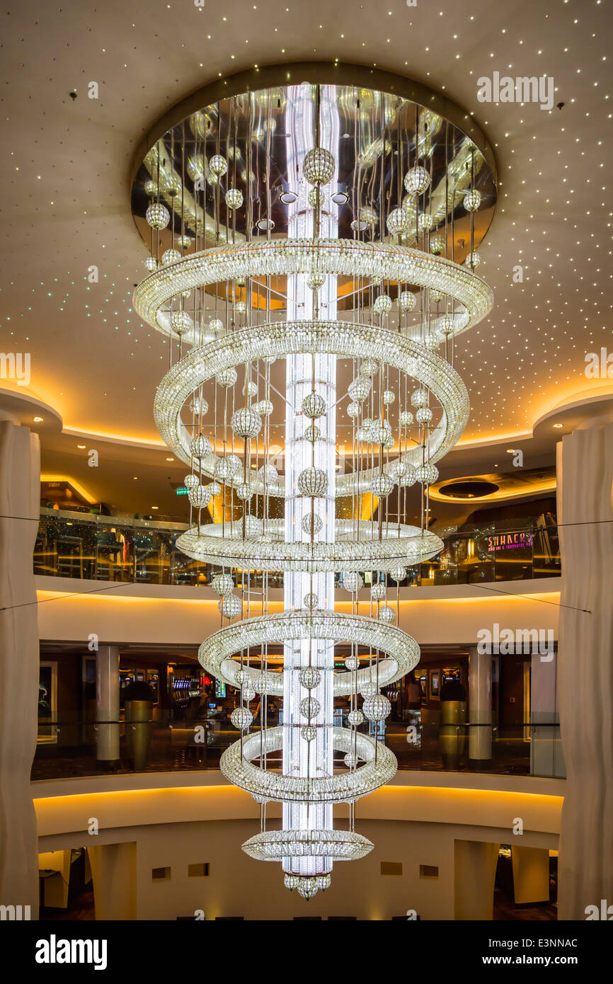 The Atrium chandelier on the Norwegian Epic cruise ship Stock Photo - Alamy