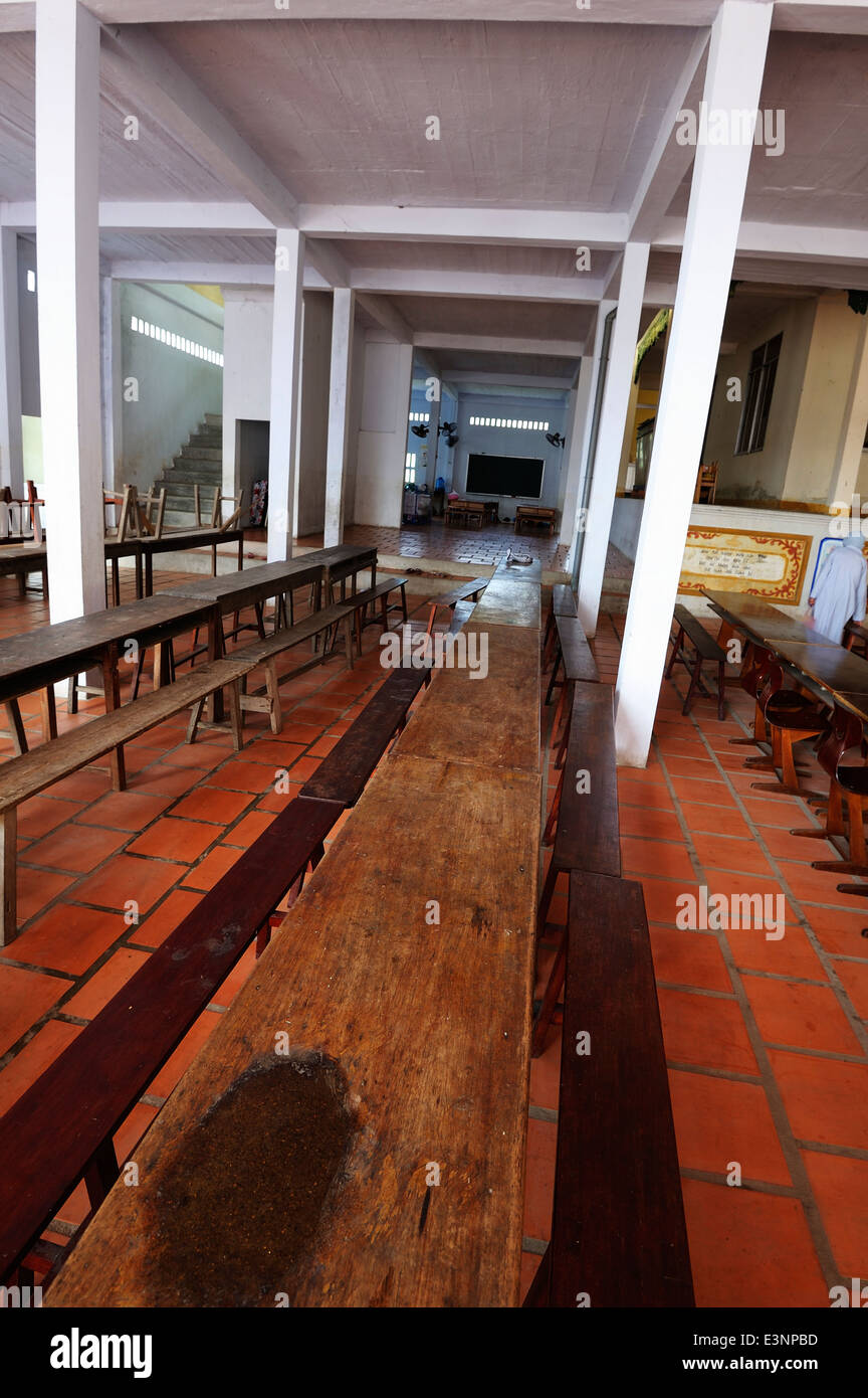 Long Tables and chairs in the restaurant Stock Photo - Alamy